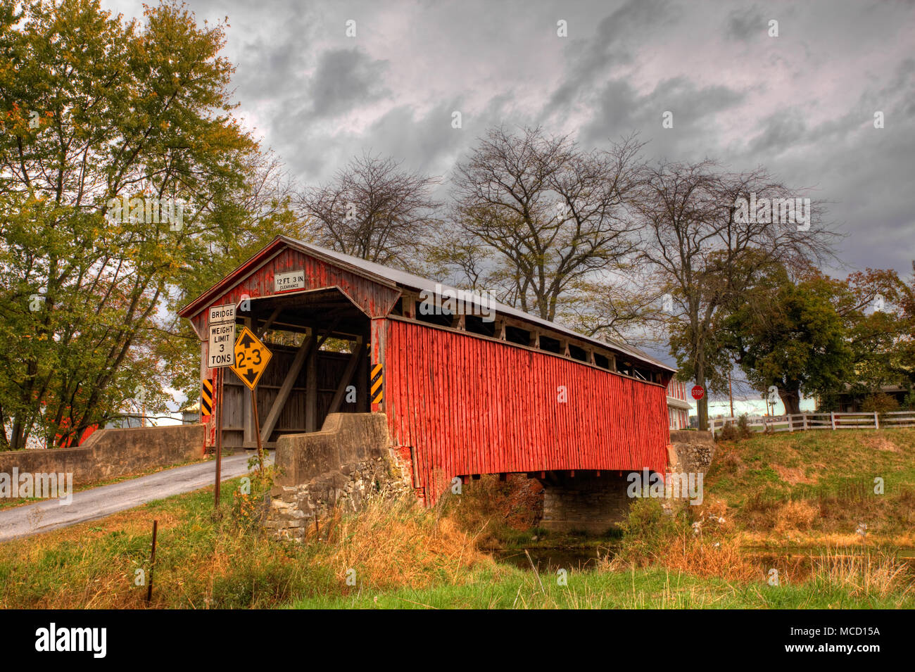 The Sam Wagner Covered Bridge in Pennsylvania Stock Photo - Alamy