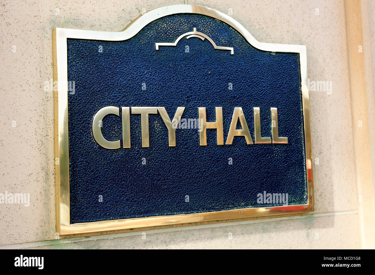Town brass sign plaque hi-res stock photography and images - Alamy