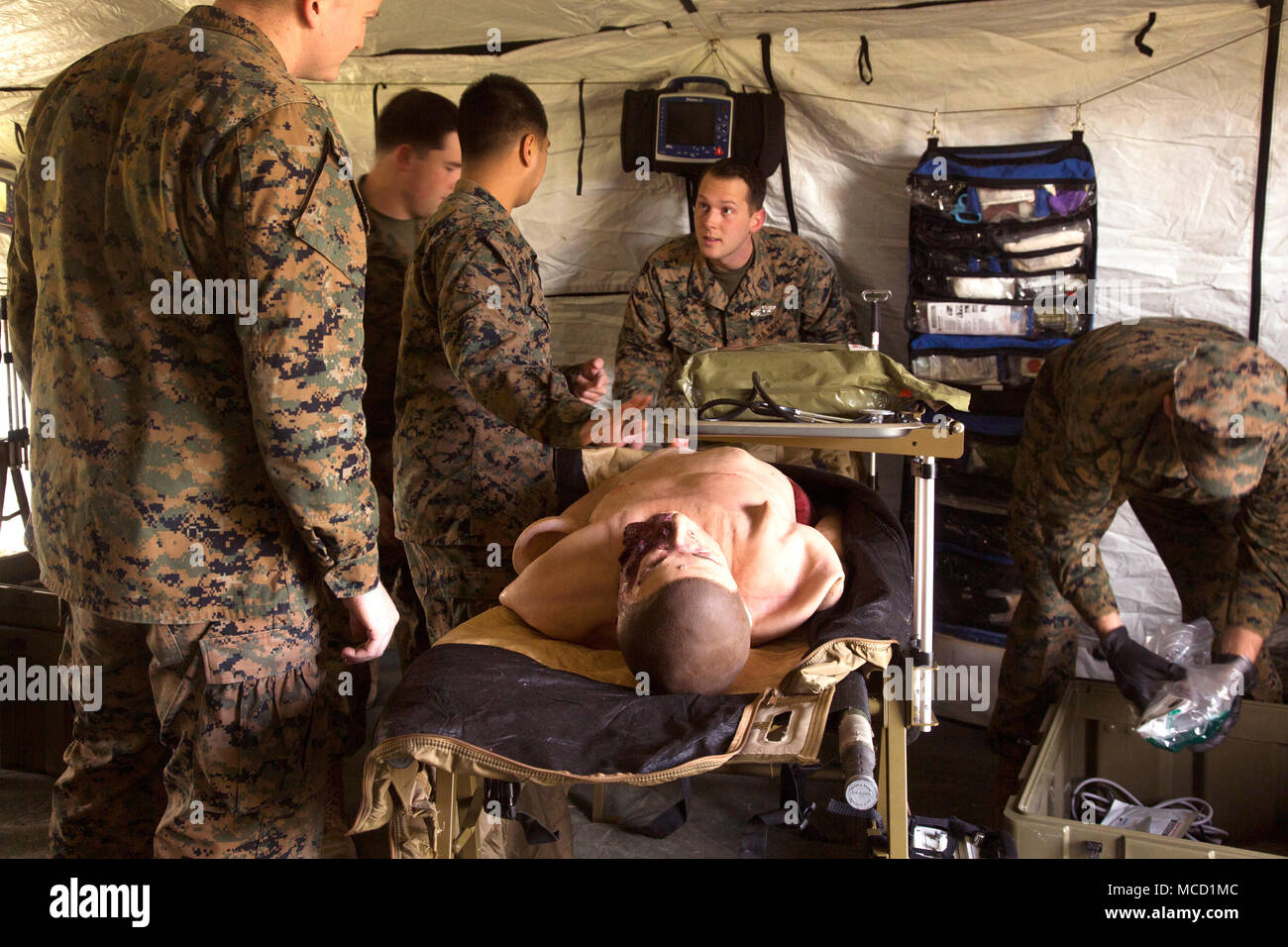U.S. Navy medical personnel from Medical Skills Training Center, 3rd ...