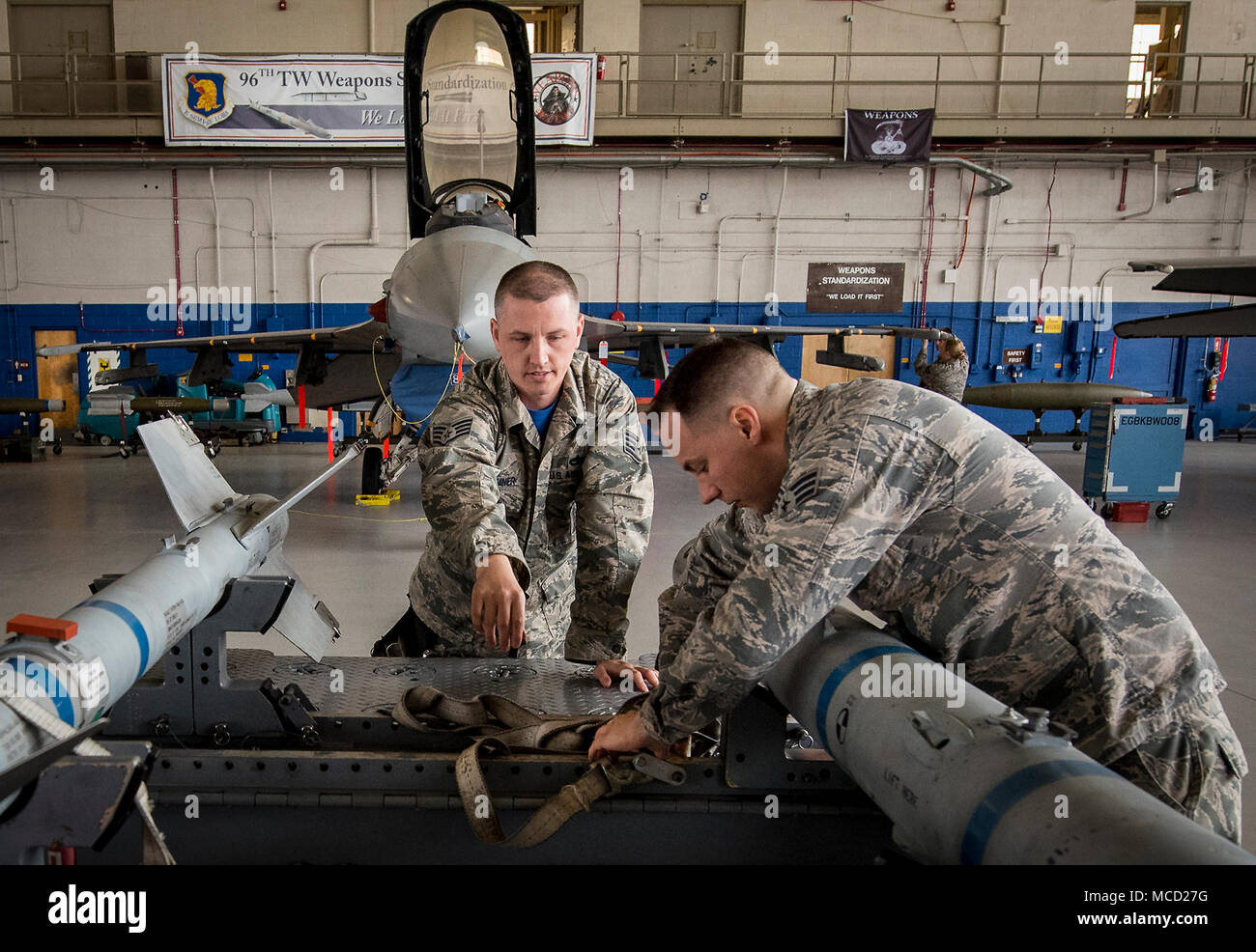 The 96th Aircraft Maintenance Squadron Blue Crew begin weapon removal ...