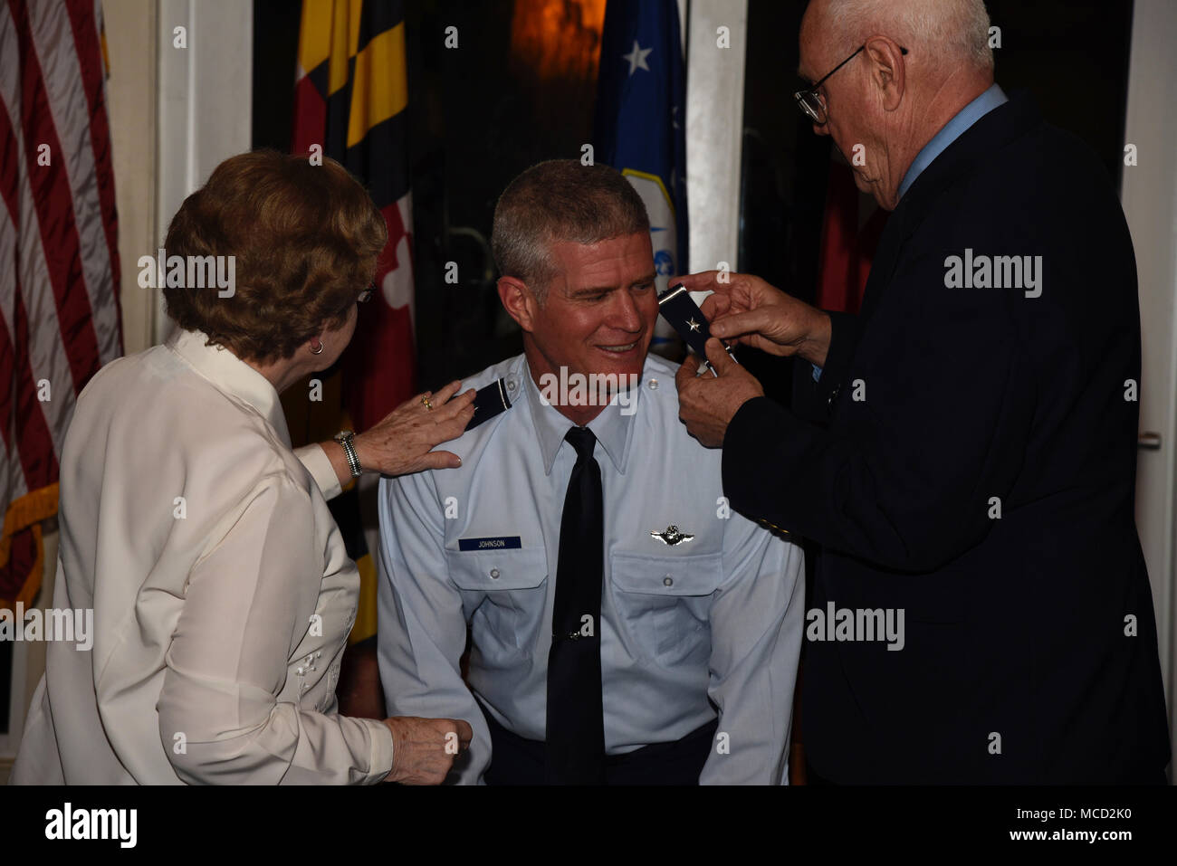 Air Force Col. Paul Johnson, 175th vice wing commander, gets his new ...
