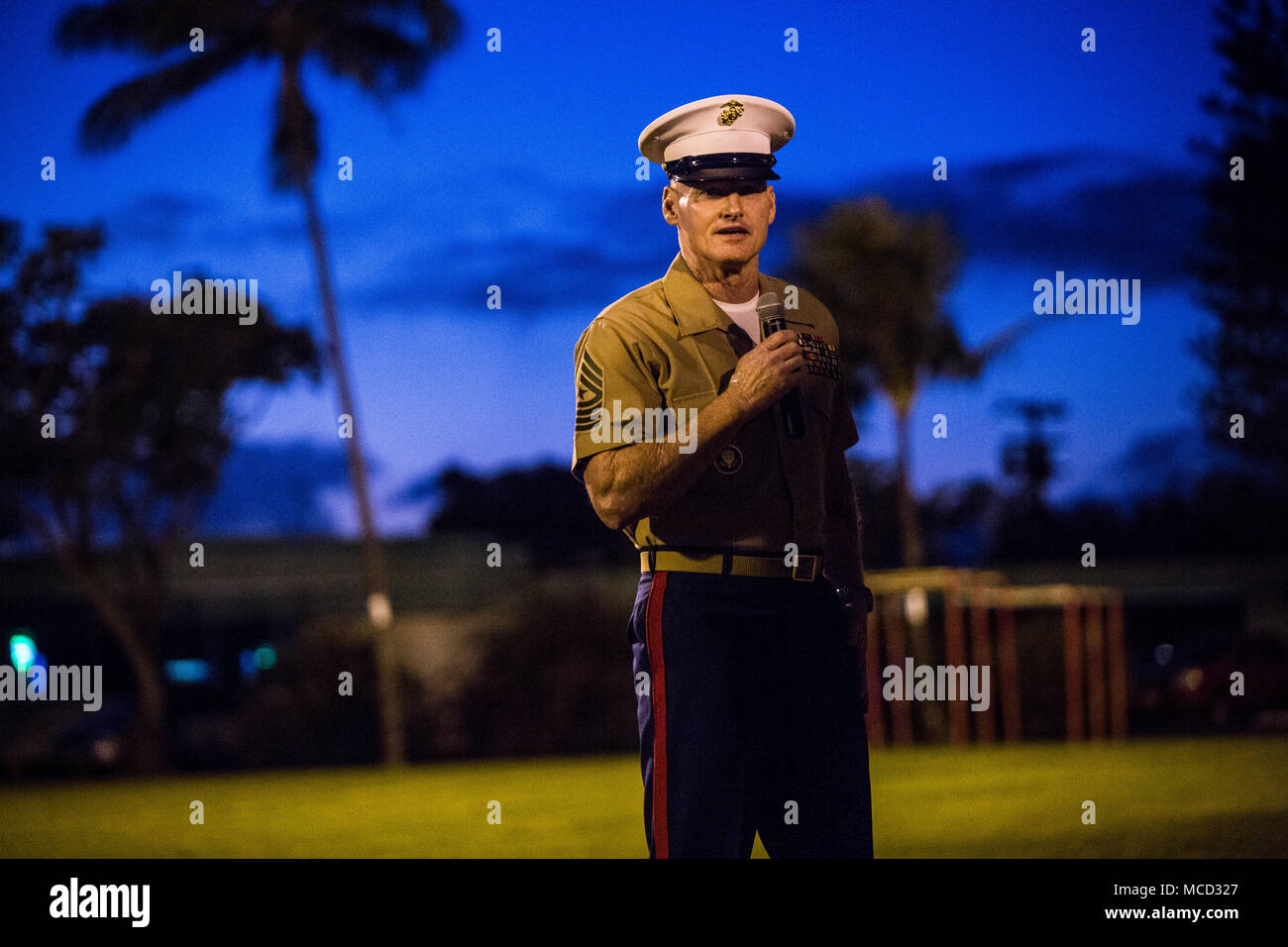 U.S. Marine Corps Sgt. Maj. Paul G. McKenna, former sergeant major of U ...