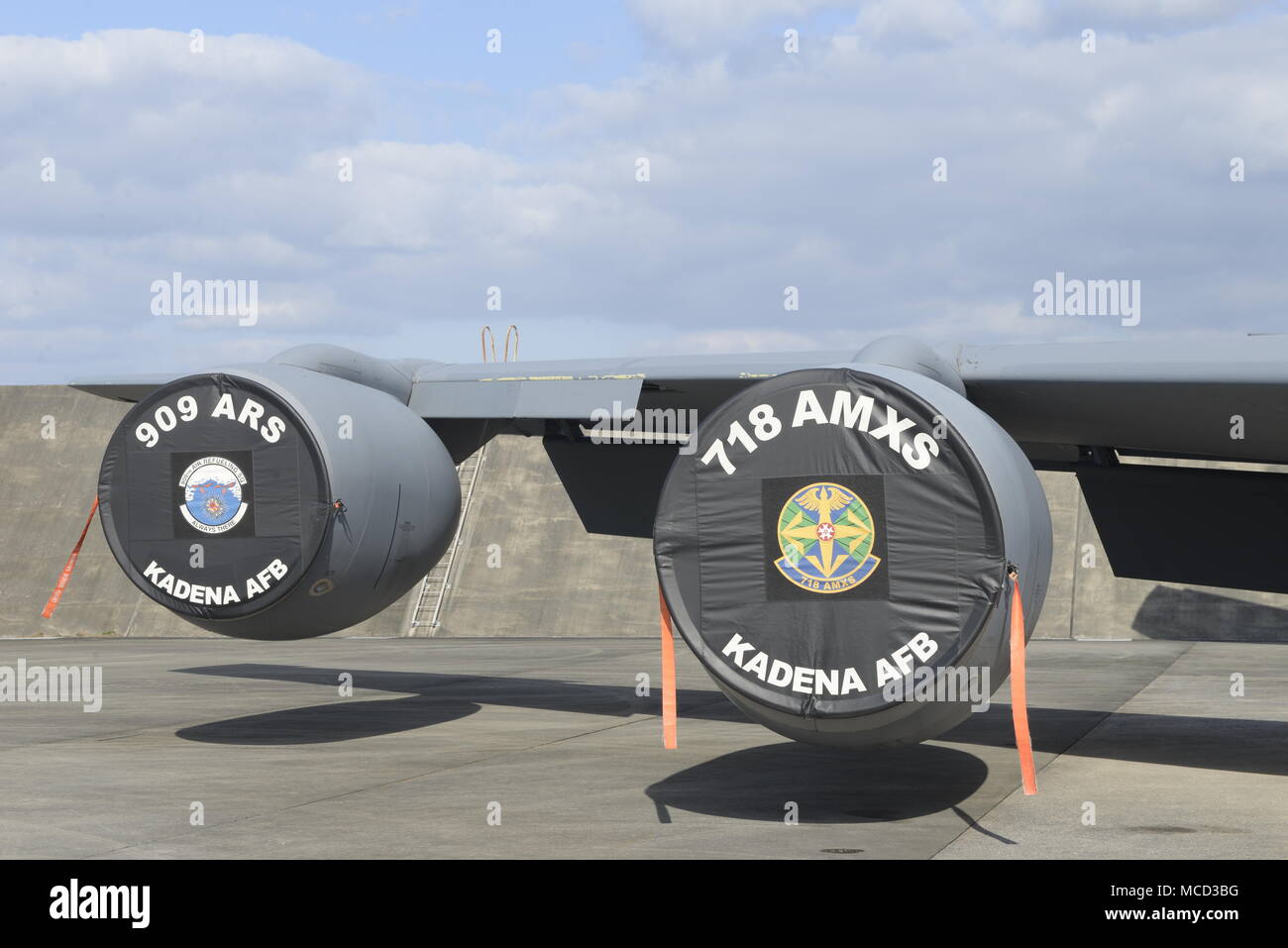 U.S. Air Force KC-135 engine intake covers representing the 909th Air ...