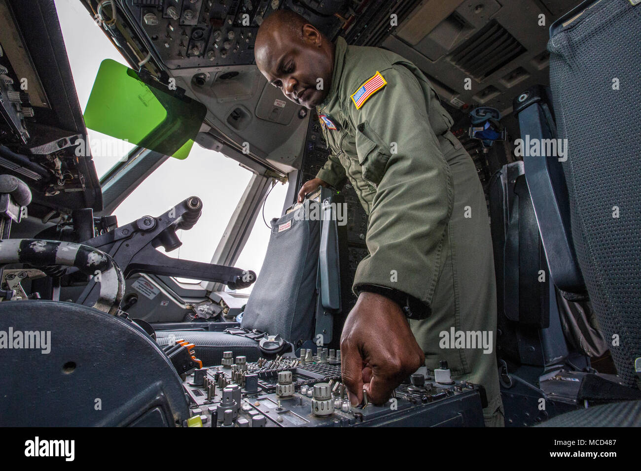 U.S. Air Force Master Sgt. Greg L. Thomas, a KC-10 Extender flight ...
