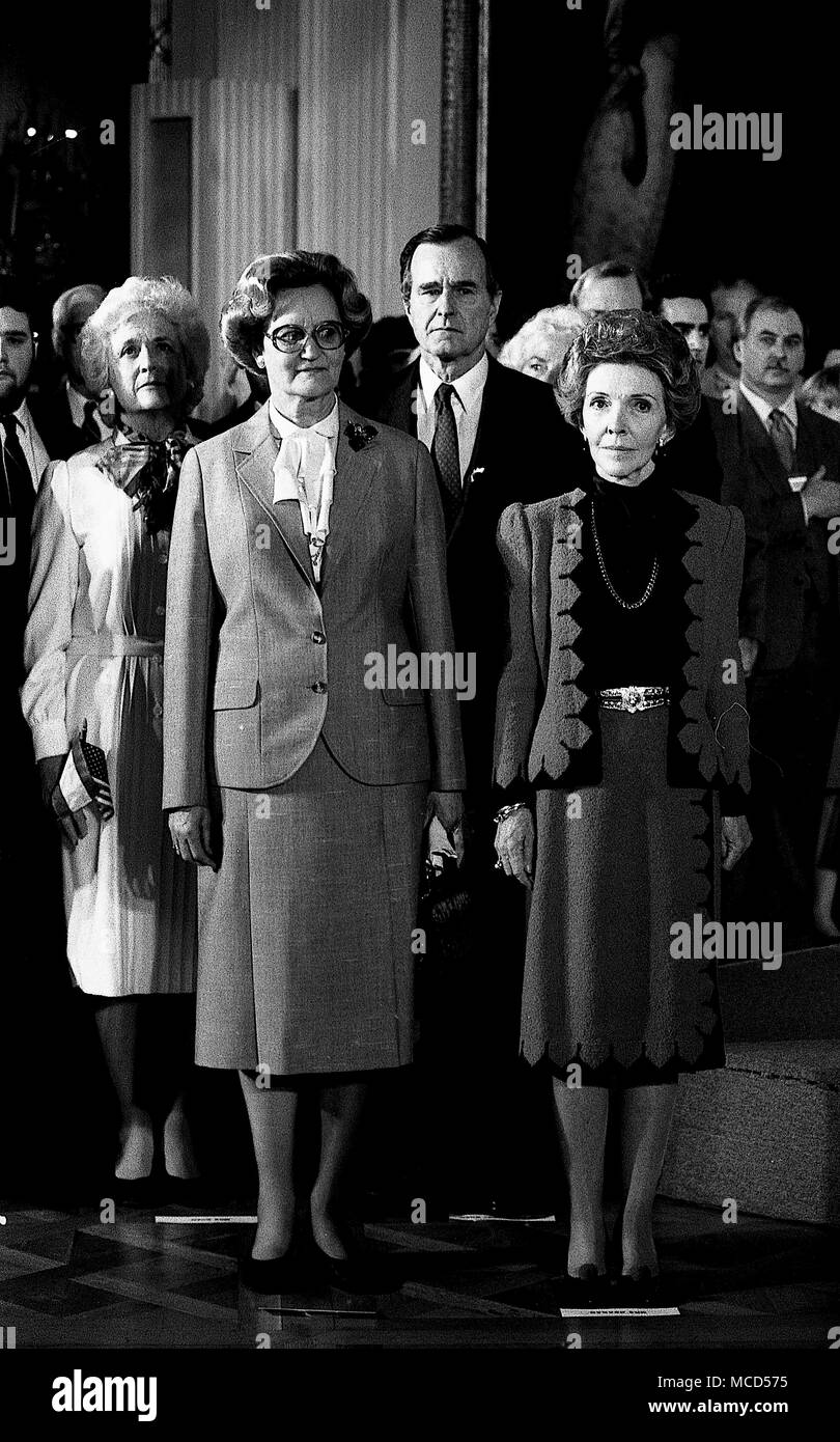 Washington. DC., USA, February 28, 1984 First Lady Nancy Reagan stands ...
