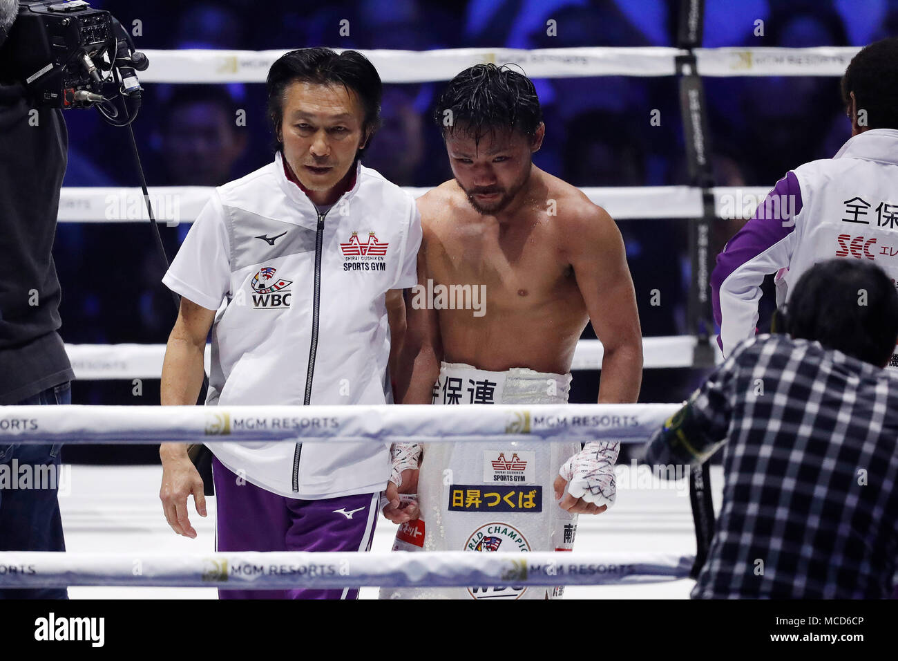 Daigo Higa (JPN), APRIL15, 2018 - Boxing : WBC Fly weight championship at Yokohama Arena ...