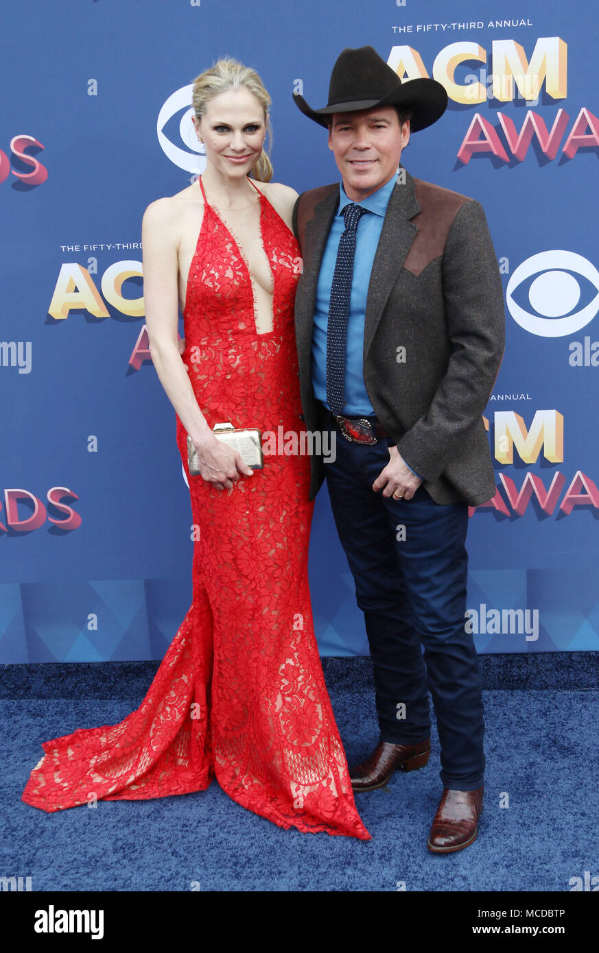 Las Vegas, Nevada, USA. 15th Apr, 2018. Musician Clay Walker and wife ...