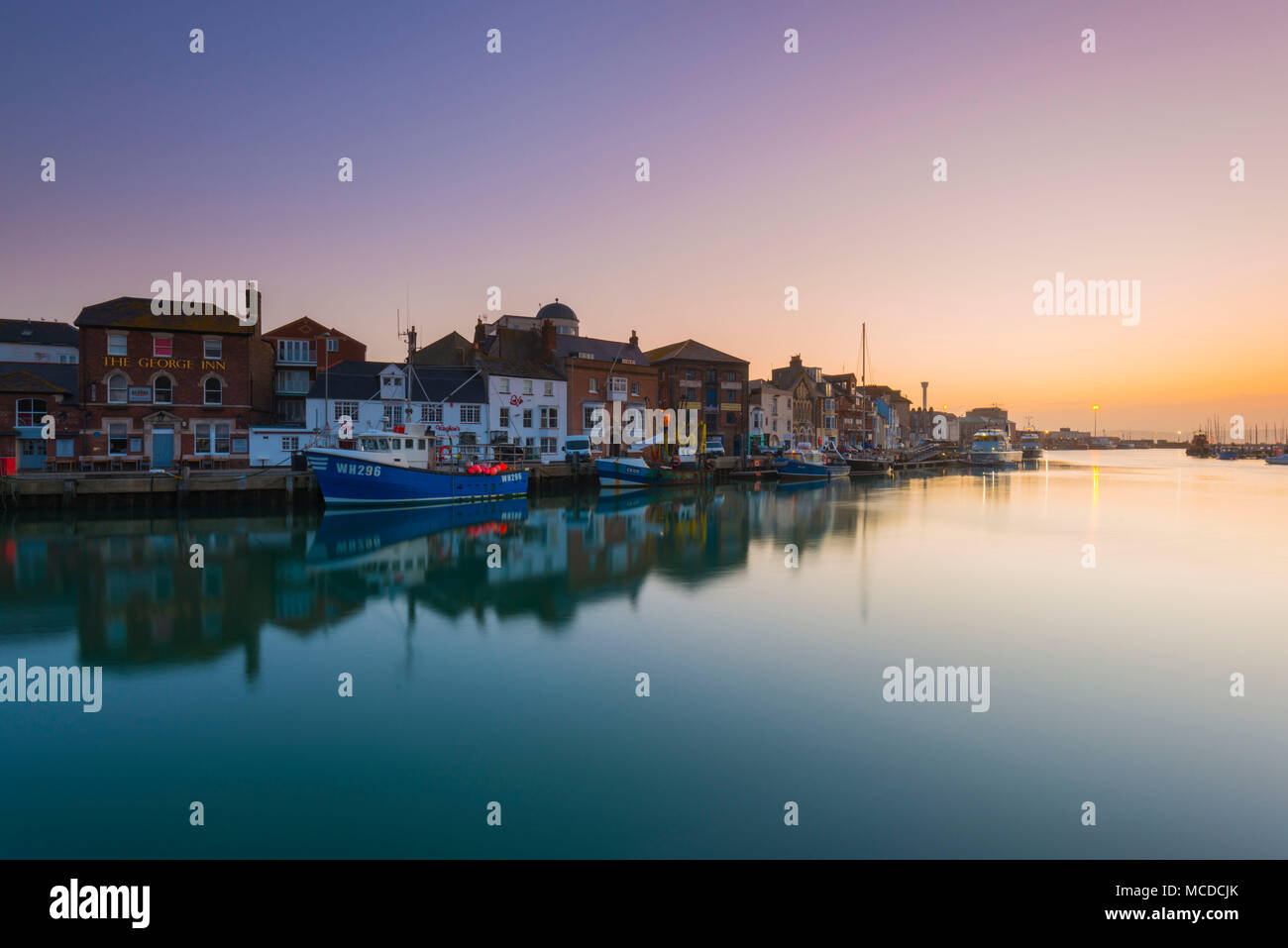 Weymouth, Dorset, UK. 16th April 2018. UK Weather. The buildings and ...