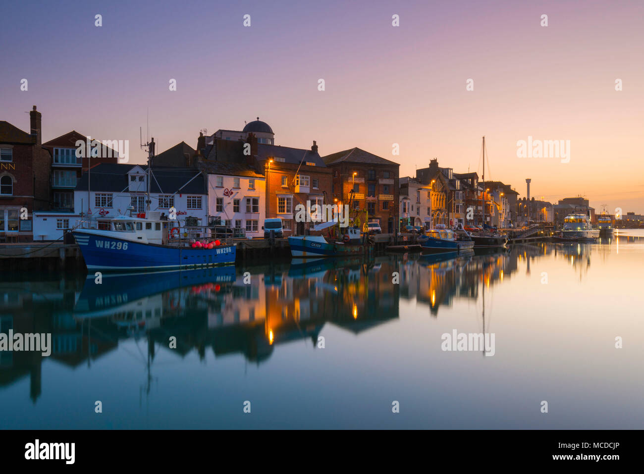 Weymouth, Dorset, UK. 16th April 2018. UK Weather. The buildings and ...