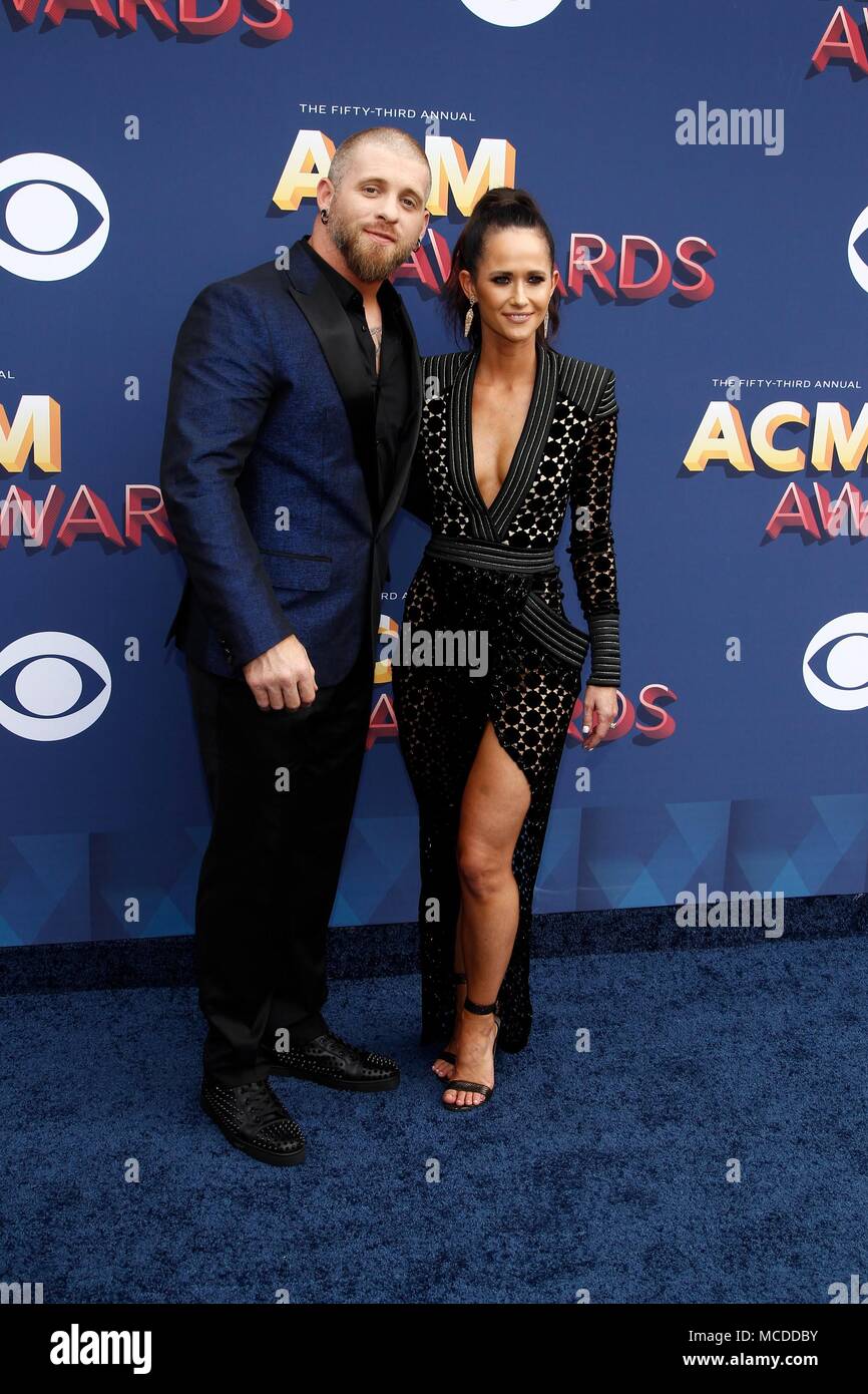 Las Vegas, NV, USA. 15th Apr, 2018. Brantley Gilbert, Amber Cochran at ...