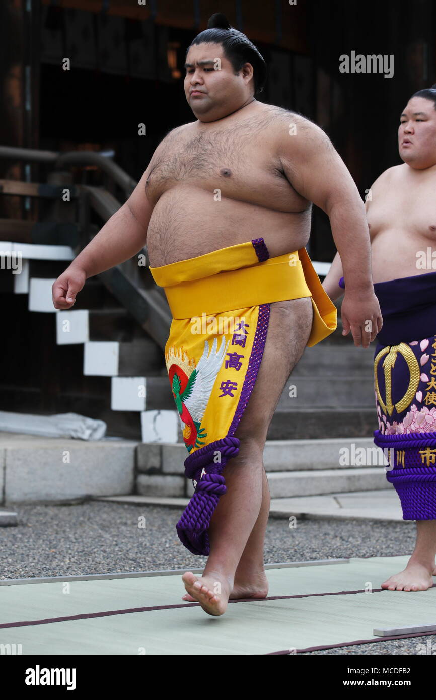 Tokyo Japan. 16th Apr, 2018. Takaysu, APRIL 16, 2018 - Sumo : Annual ...