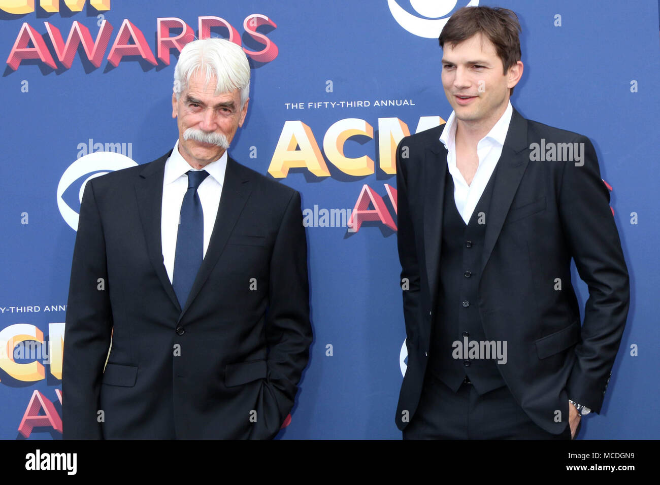 Las Vegas, NV, USA. 15th Apr, 2018. Sam Elliott and Ashton Kutcher at ...