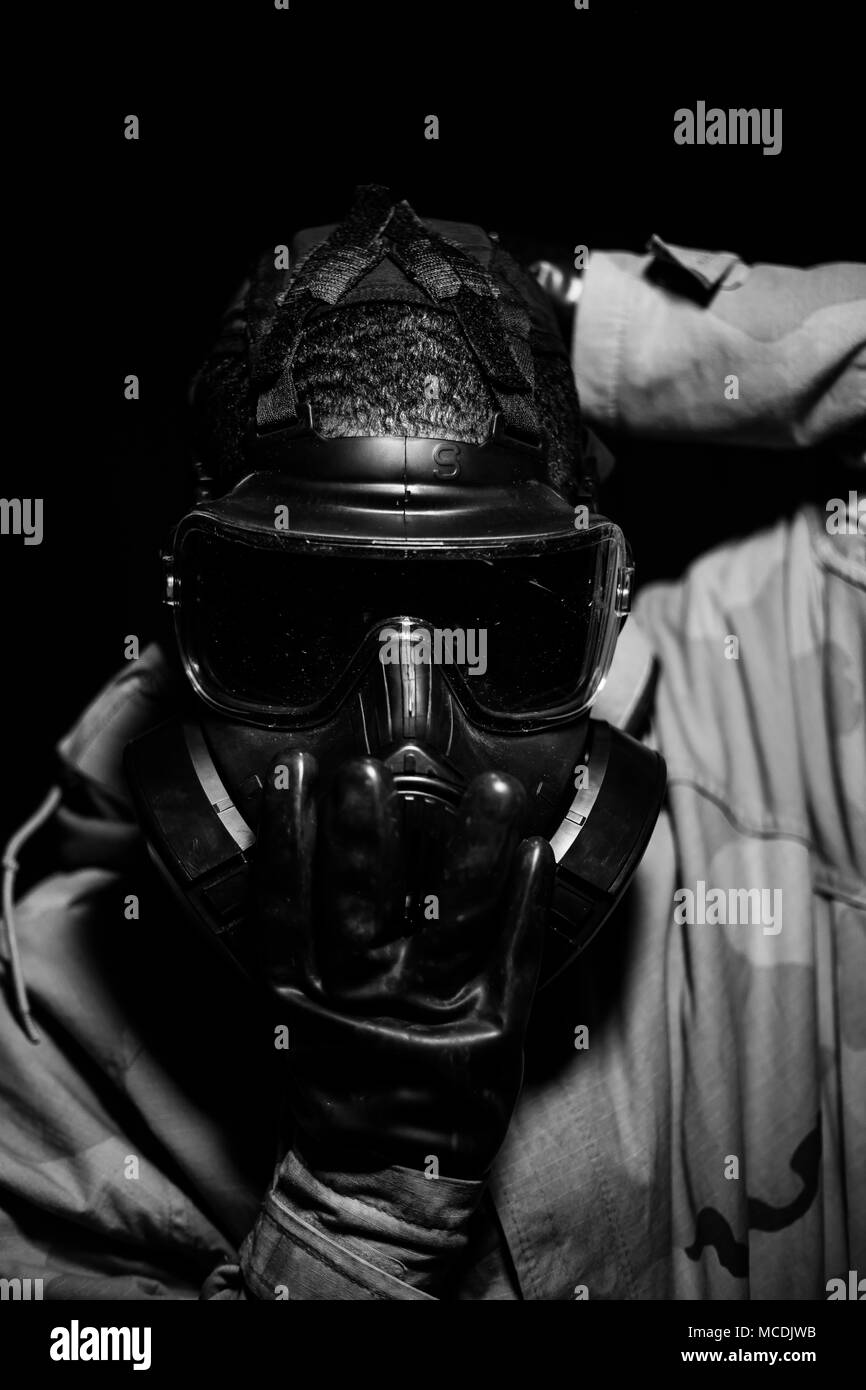 U.S. Marine Corps Lance Cpl. Elijah Duke, a Chemical, Biological ...