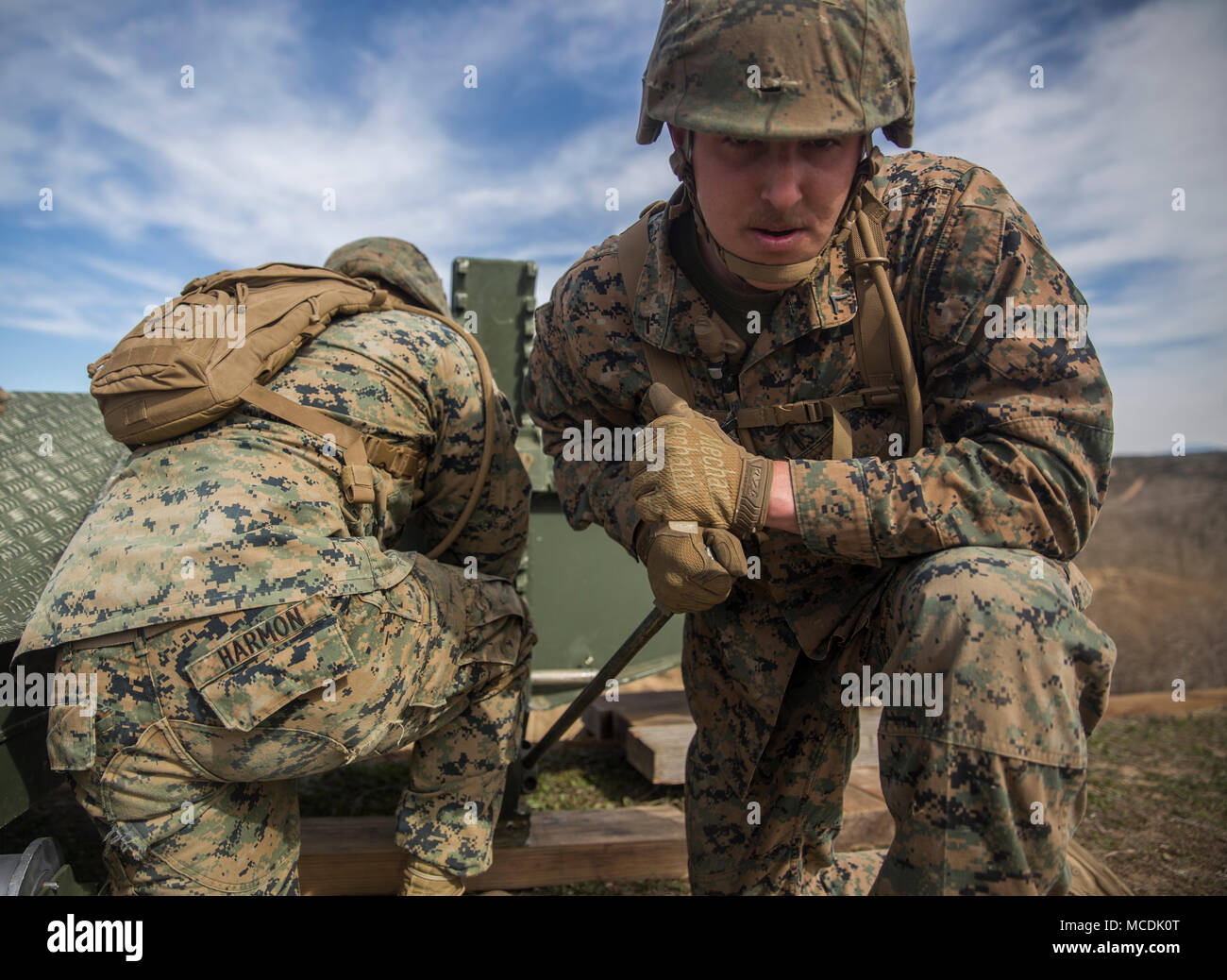U.S. Marine Pfc. Benjamin Castles, a combat engineer with Bridge ...
