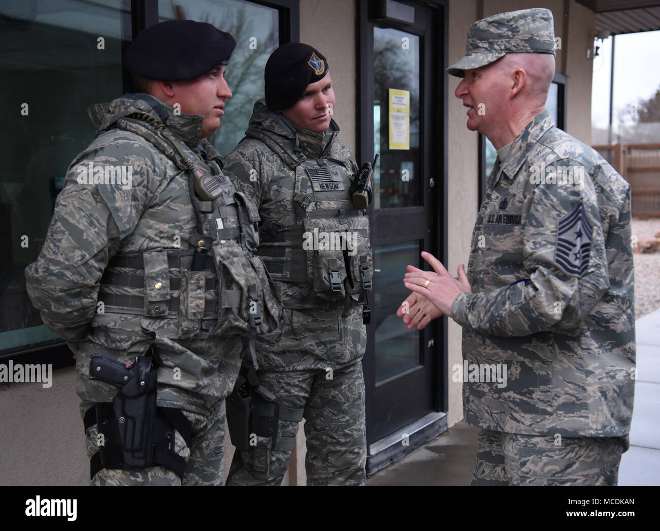 Chief Master Sergeant Thomas Good, 20th Air Force command chief, speaks ...
