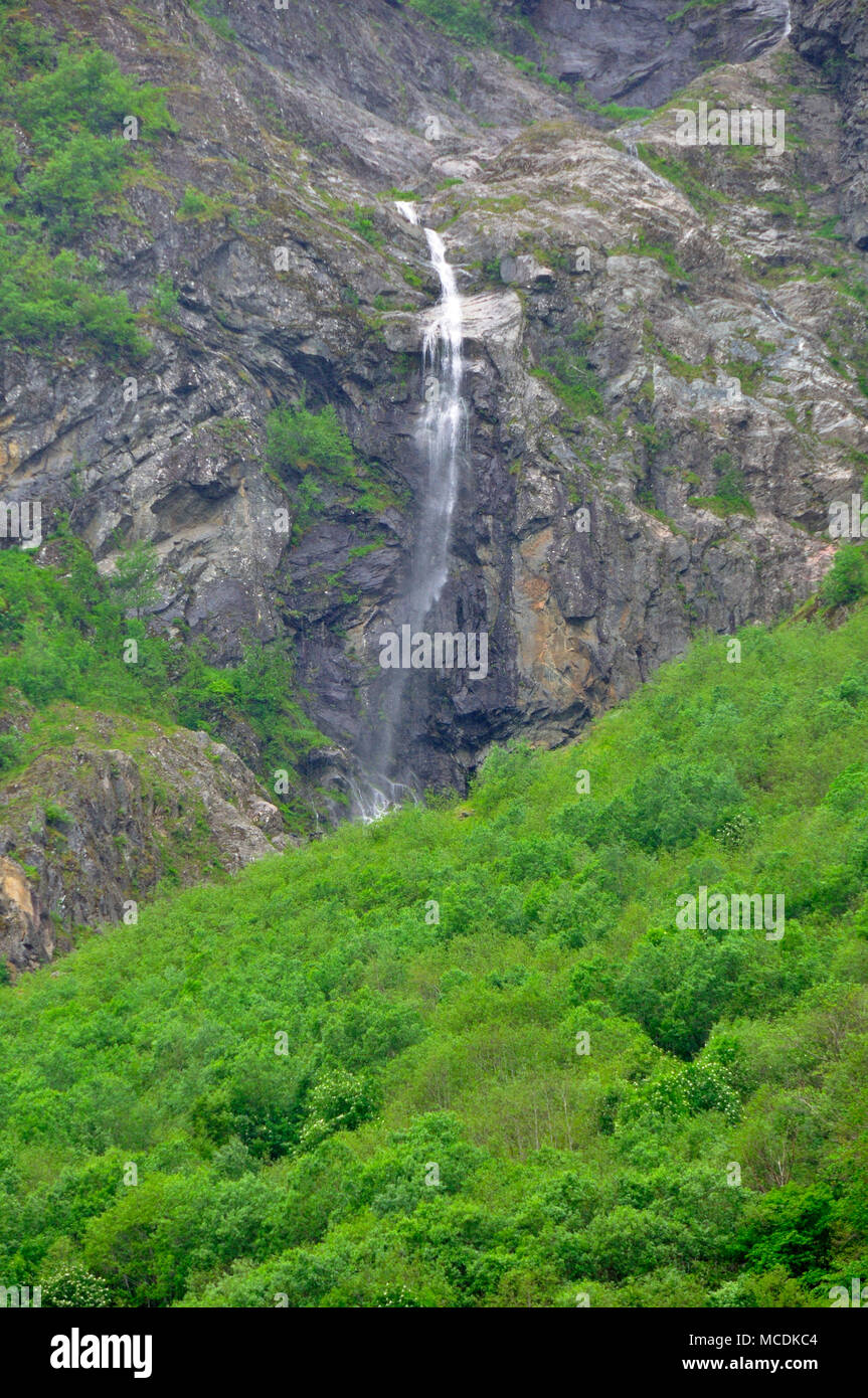 waterfalls in the fjords of Norway Stock Photo - Alamy