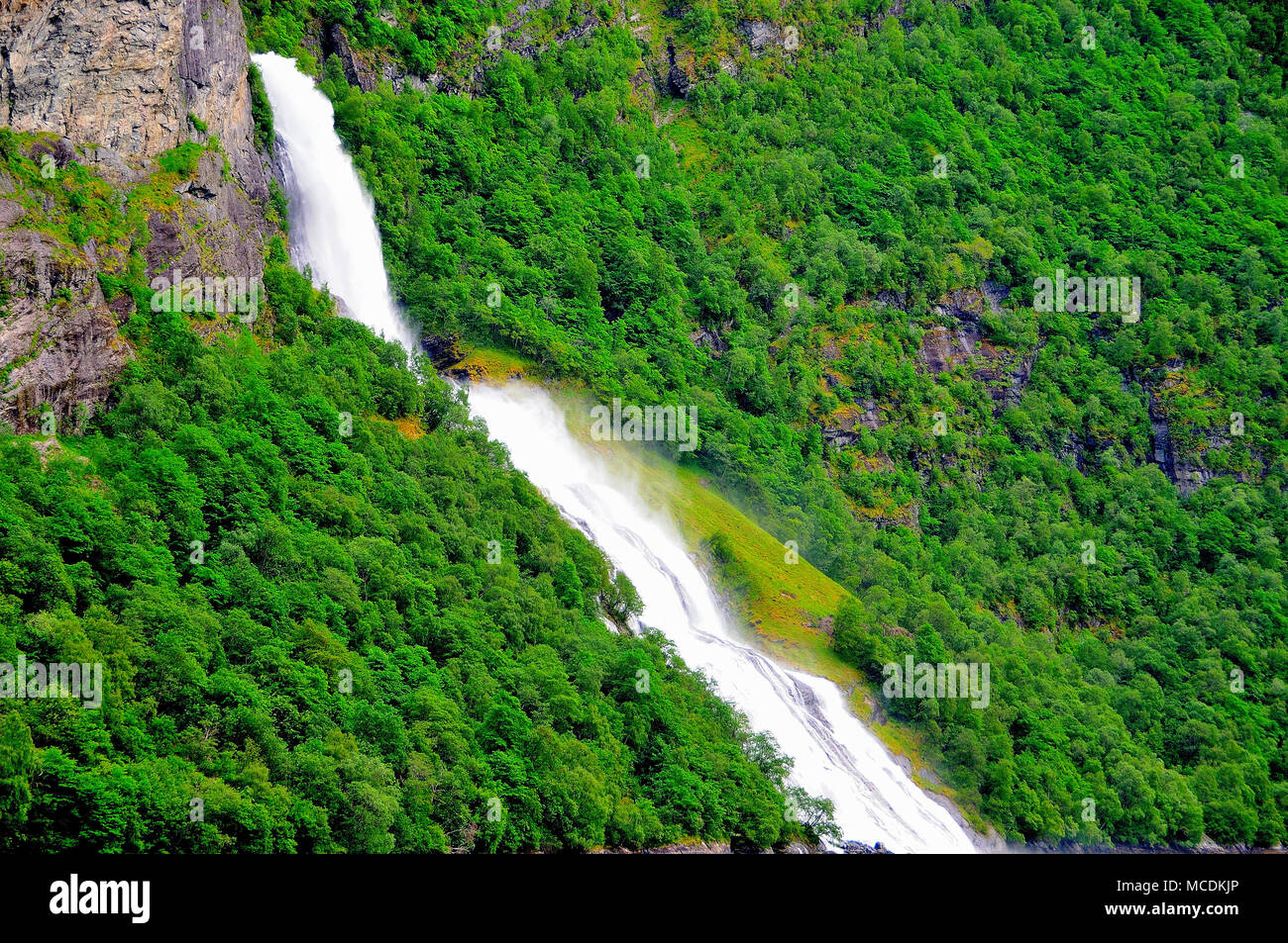 waterfalls in the fjords of Norway Stock Photo - Alamy