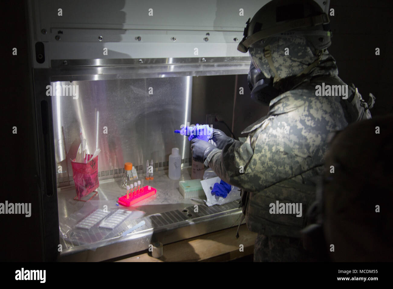 A United States Soldier, assigned to the 48th Chemical Brigade ...