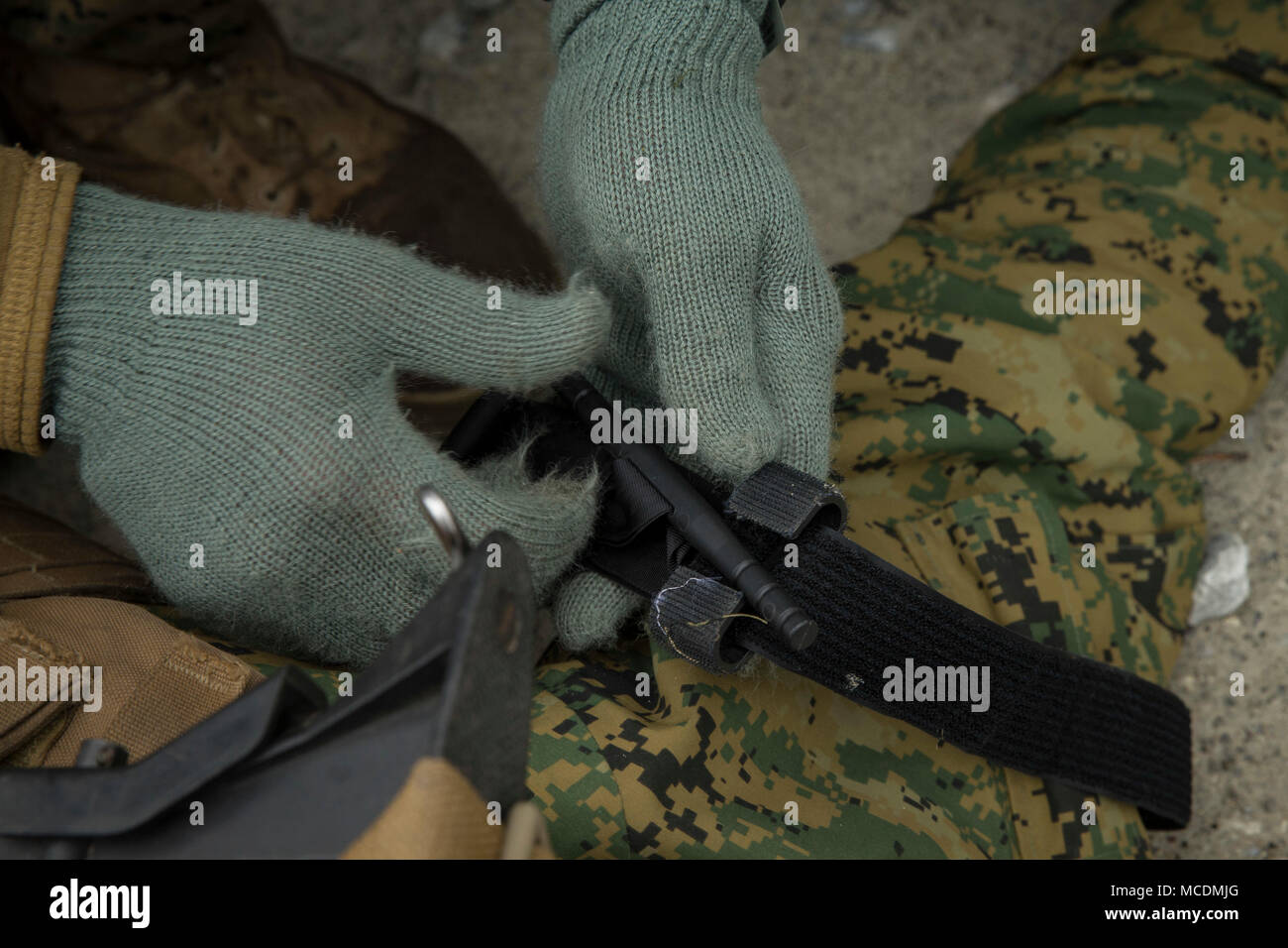 U.S. Navy Hospital Corpsman 1st Class Robert F. Dotter with 2nd Medical ...