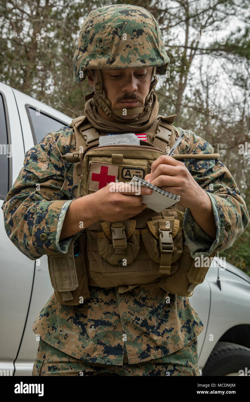U.S. Navy Hospital Corpsman 3rd Class Adrian Fontanez, with 2nd Medical ...