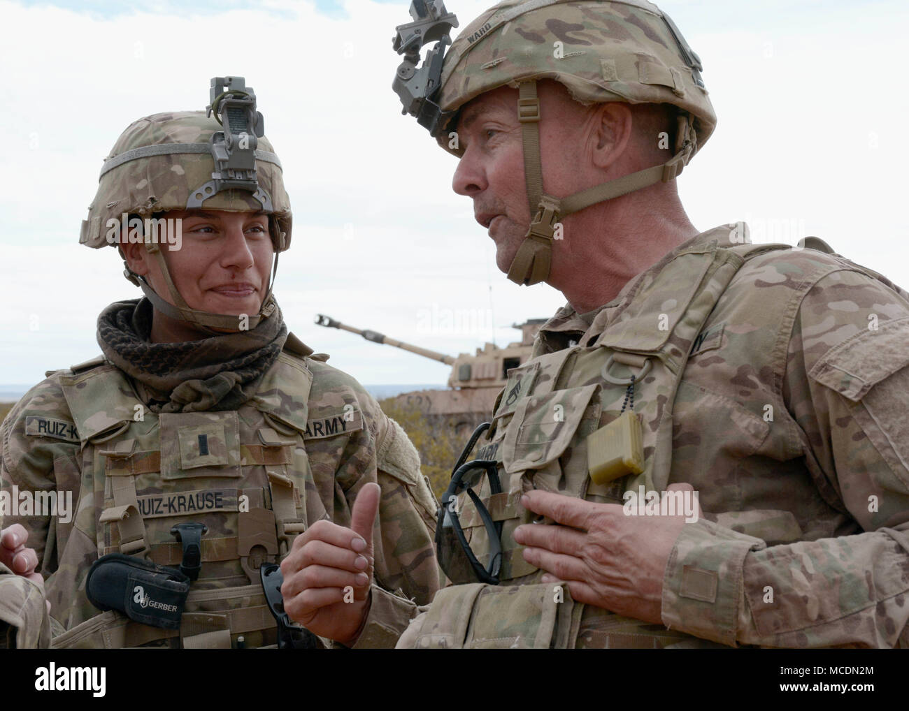 1st Lt. Elena Ruiz-Krause, a platoon leader with B Battery, 4th ...