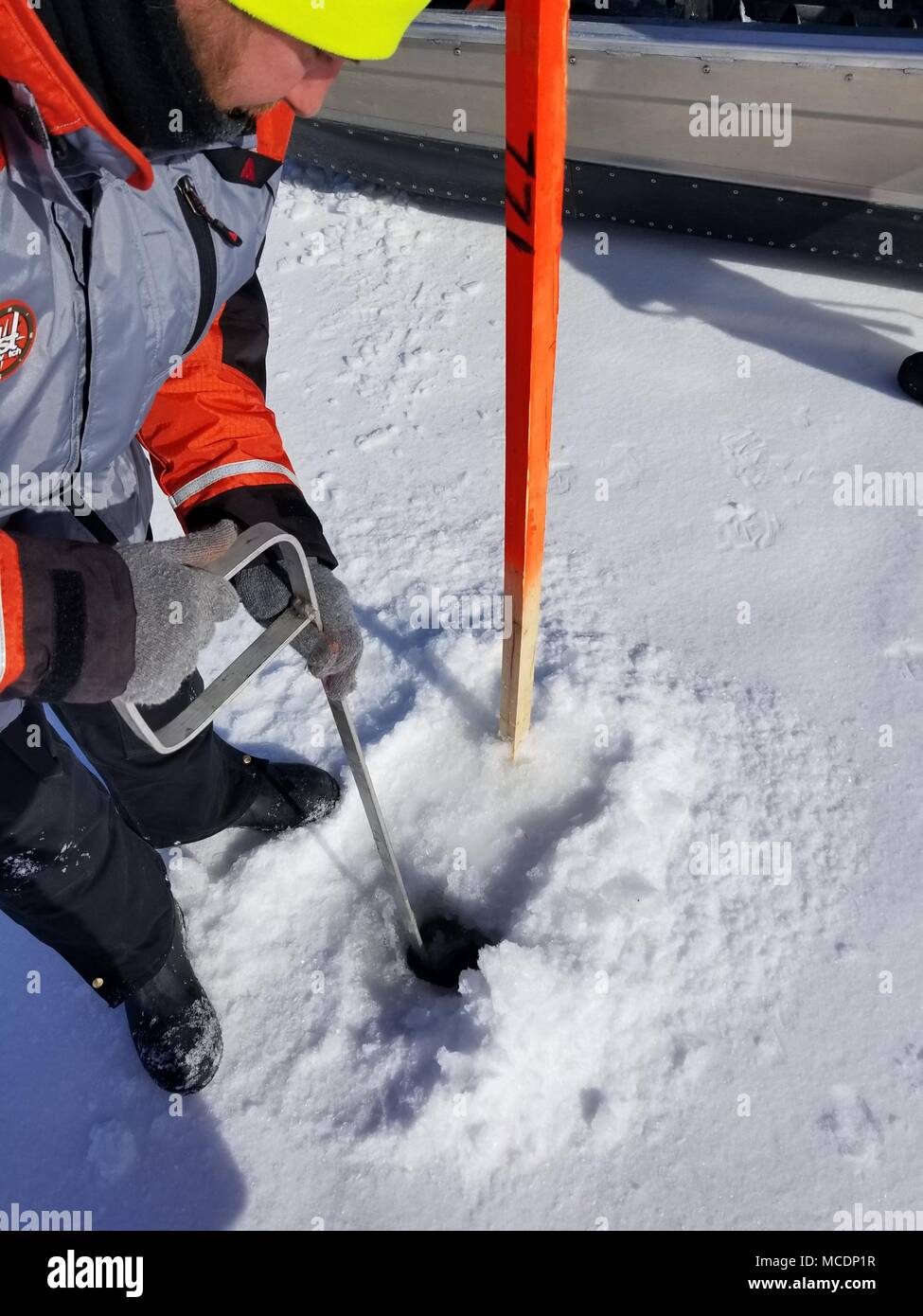 Dan DeVaney, survey technician with the U.S. Army Corps of Engineers ...