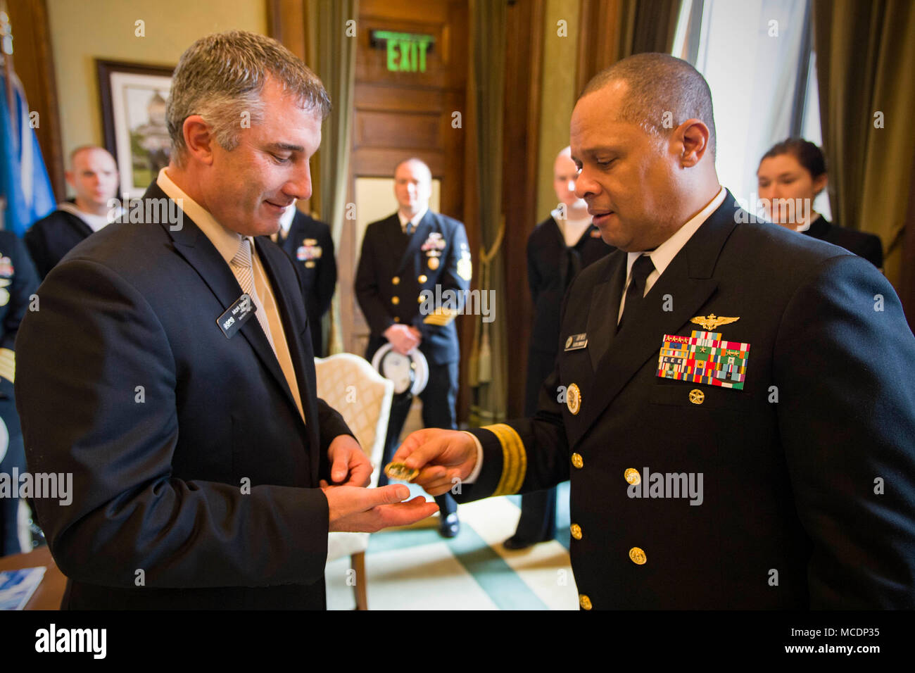 180221-N-EH218-0090 OLYMPIA, Wash. (Feb. 21, 2018) – Rear Adm. Gary ...