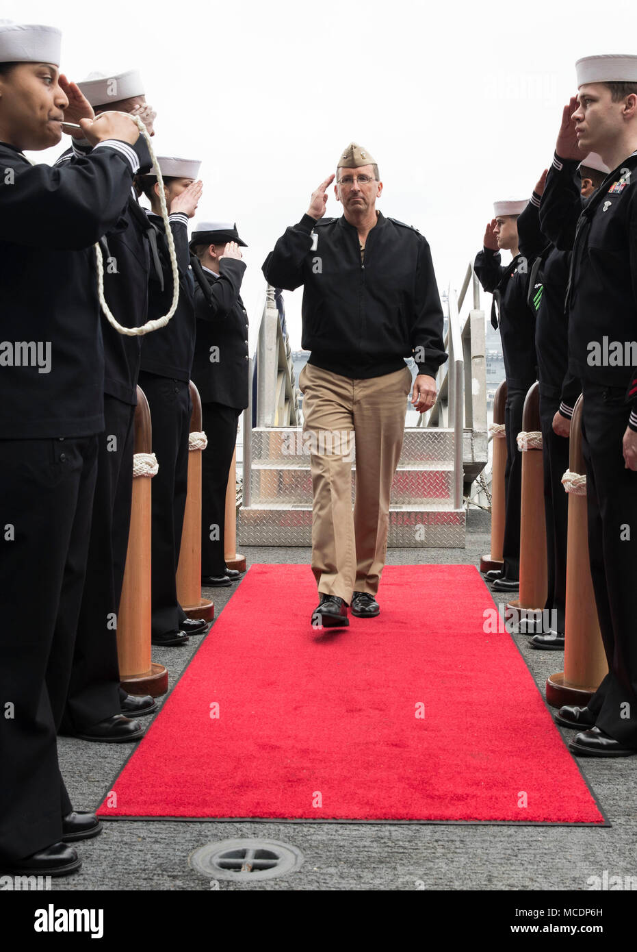 NORFOLK, Va. (Feb. 22, 2018) -- Rear Adm. David Hahn, Chief of Naval ...