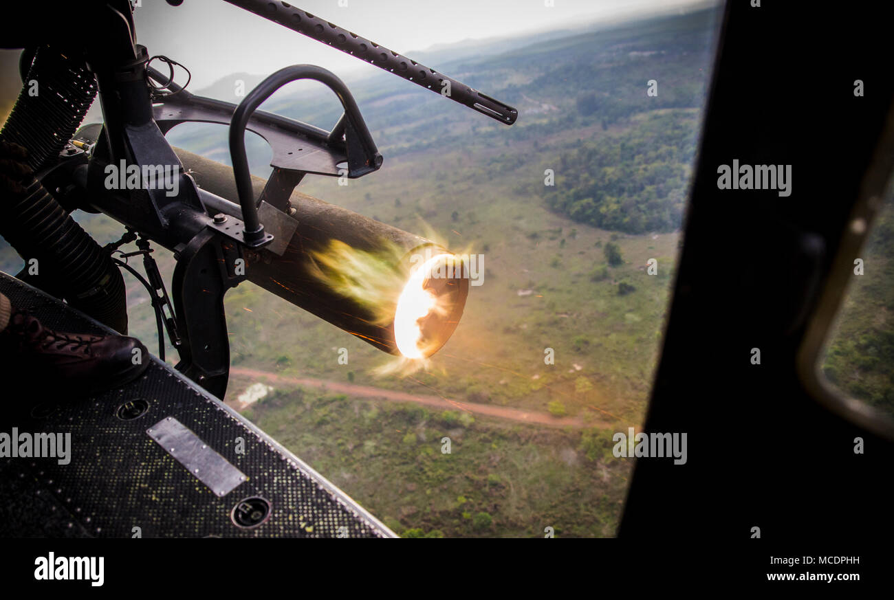A 2.75 inch high explosive rocket fires during close air support drills ...