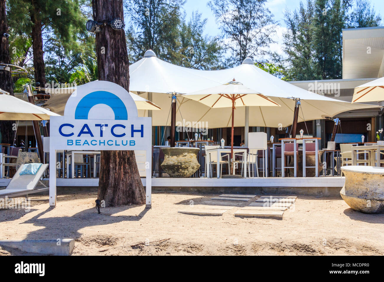 Catch Beach Club, Bang Tao beach, Phuket, Thailand Stock Photo - Alamy