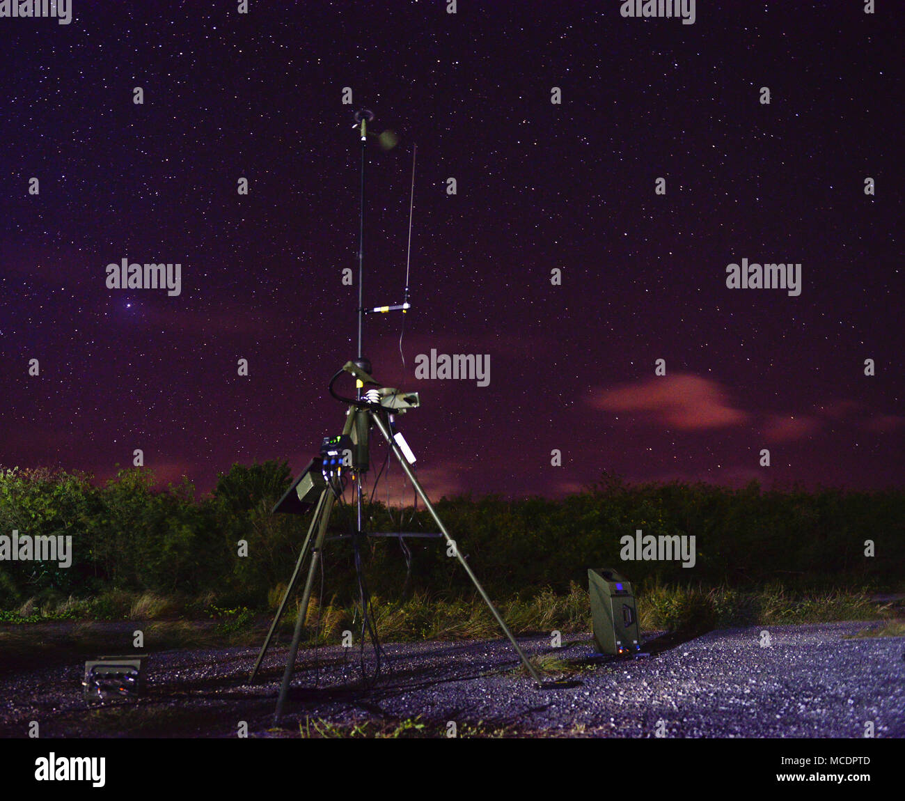 A Tactical Meteorological Observing System takes weather readings ...