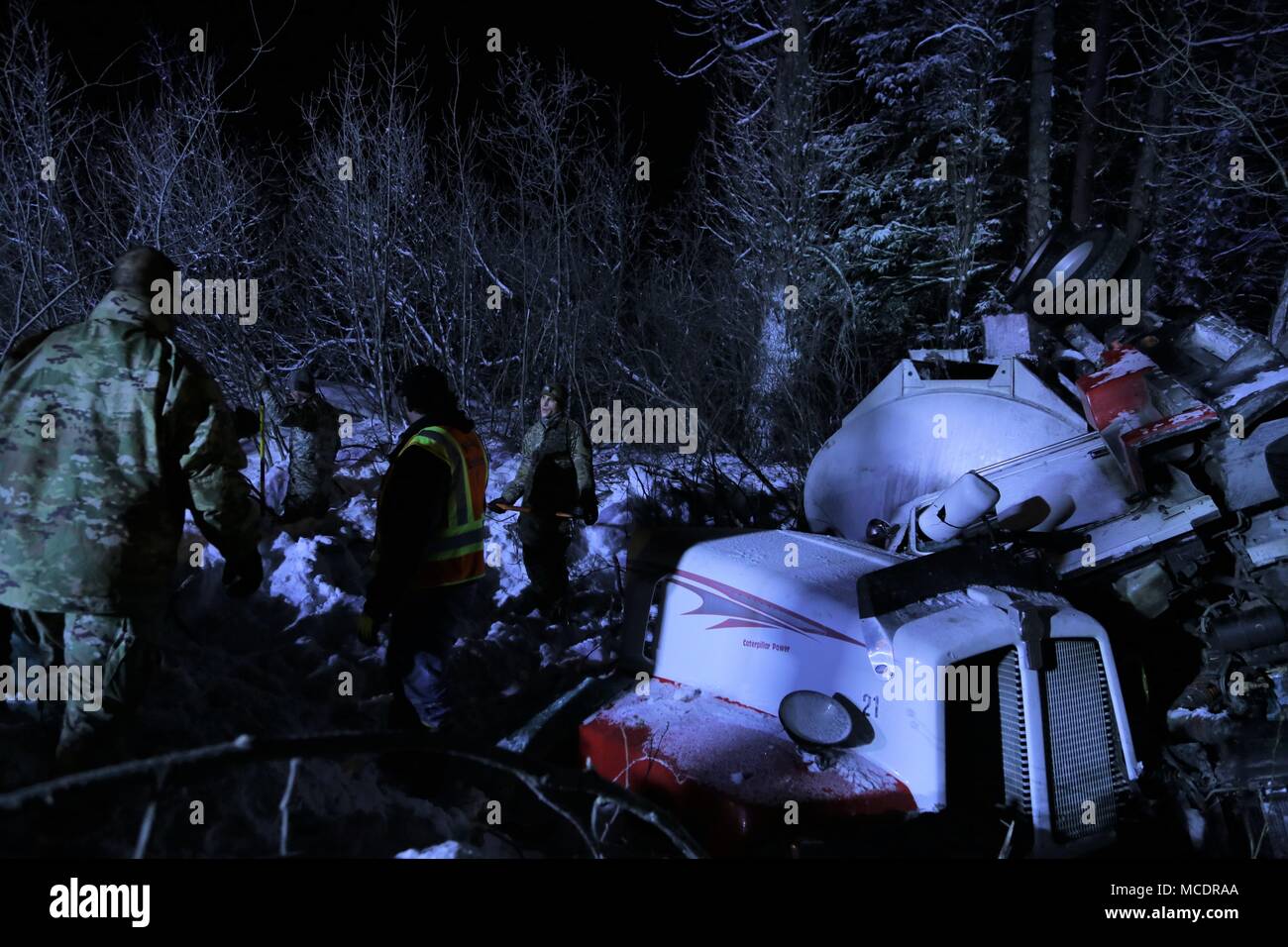 Service members with the Alaska National Guard’s 103rd Civil Support ...