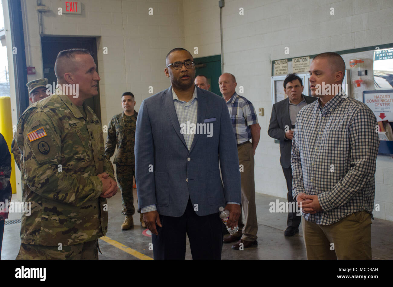 GRAND PRAIRIE, TX - Maj. Gen. Brian Alvin and Congressman Marc Veasey ...
