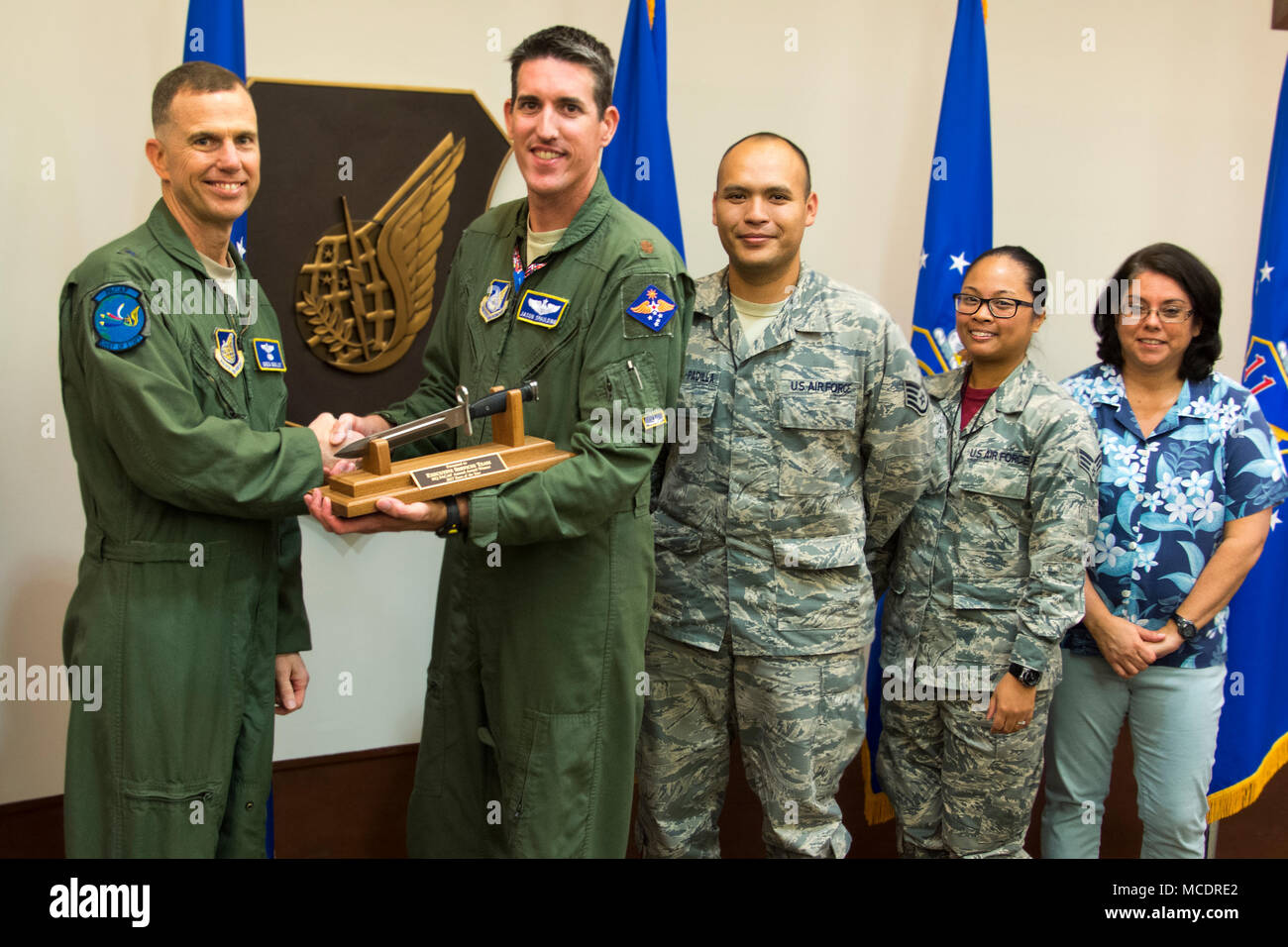 Members of the Headquarters Pacific Air Forces executive services team ...