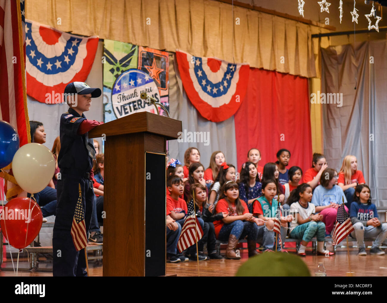 Elementary school national anthem hi-res stock photography and images ...
