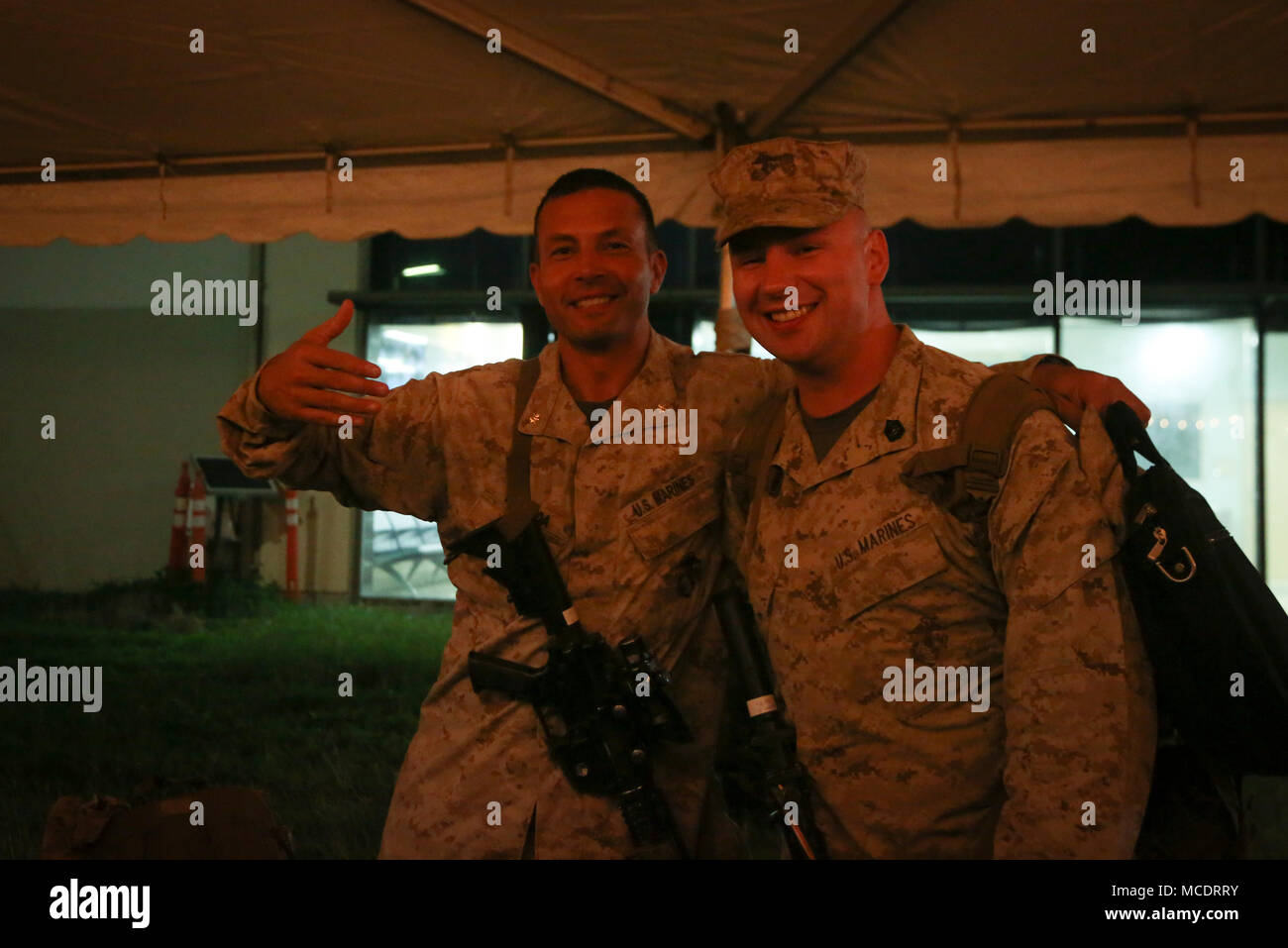 Maj. Diego Miranda and Gunnery Sgt. Justin Keeling return to Marine ...