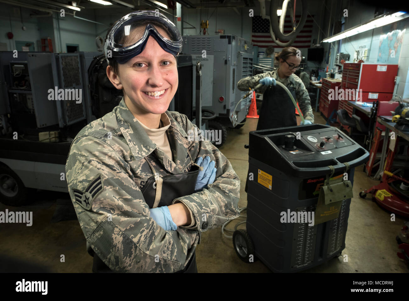 Senior Airman Stephanie Stanard, Air Ground Equipment (AGE) specialist ...