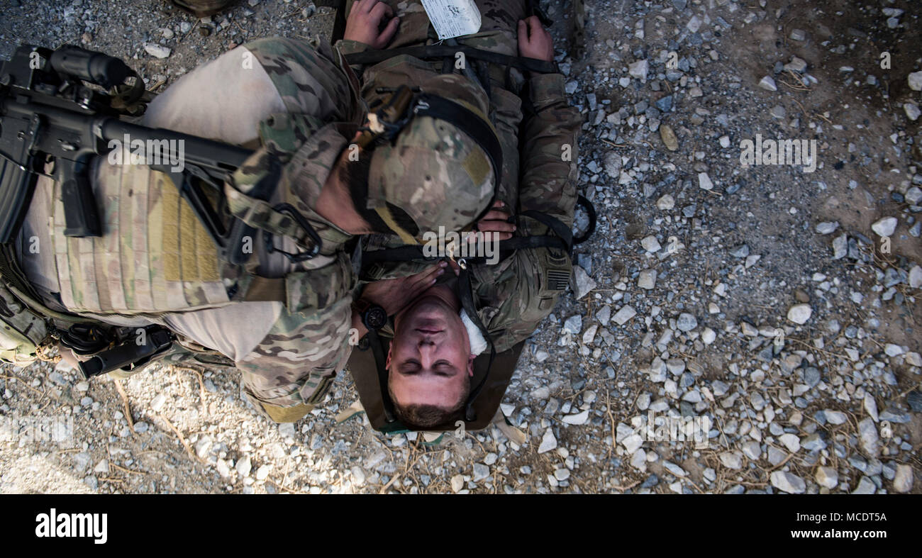 A U.S. Air Force Pararescueman, assigned to the 83rd Expeditionary ...