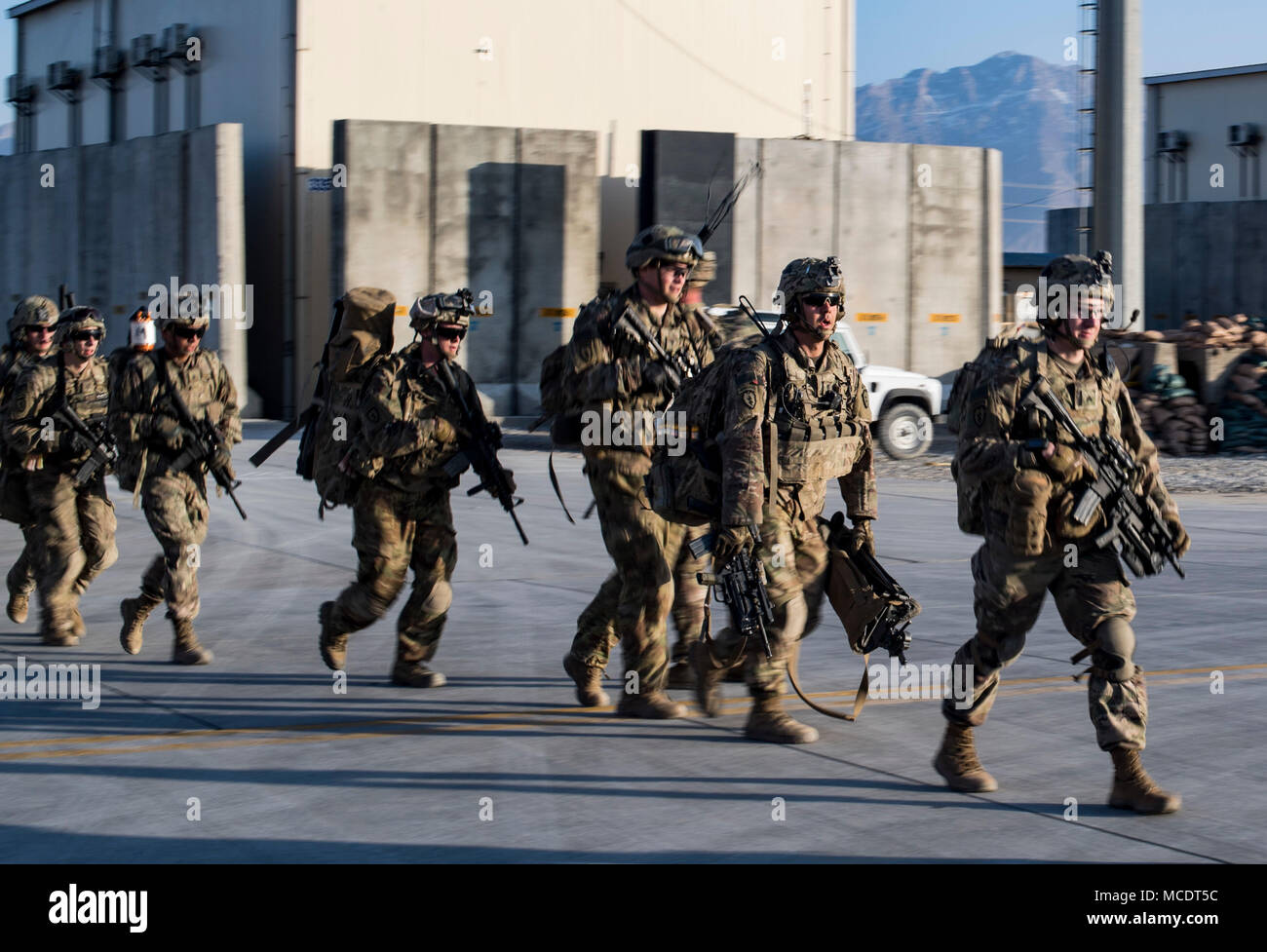 Soldiers from the U.S. Army Aviation Reaction Force, Task Force Brawler ...