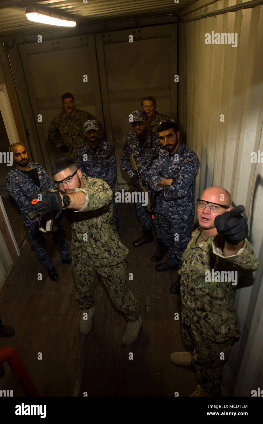 180221-N-HT014-0060 MANAMA, Bahrain (Feb 21, 2018) U.S. Coast Guardsman ...