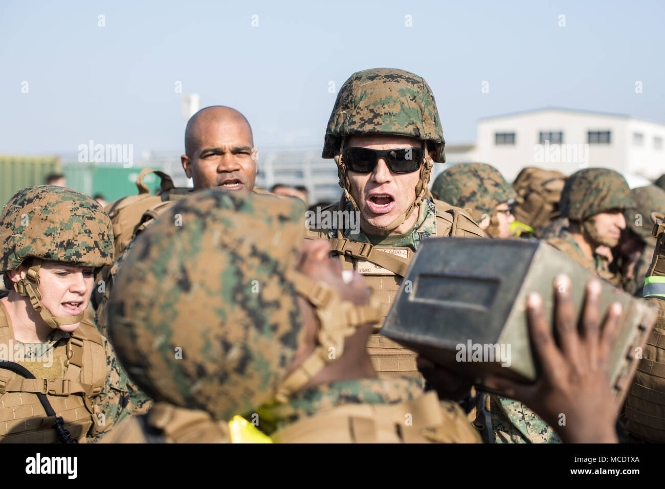 U.S. Marines with Headquarters and Headquarters Squadron (H&HS ...
