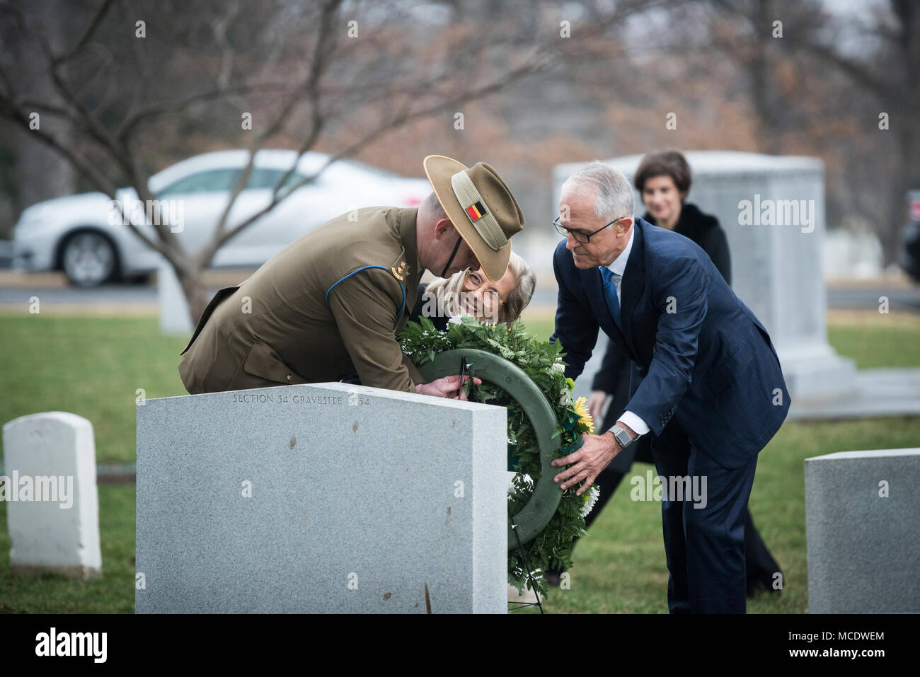 Australian Prime Minister Malcolm Turnbull (right); his wife, Lucy ...