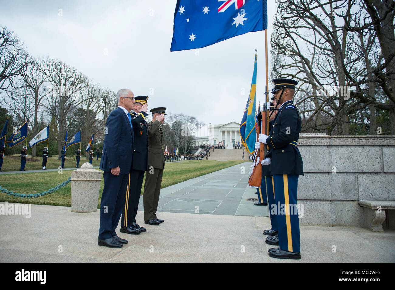(From left) Australian Prime Minister Malcolm Turnbull (left) Maj. Gen ...