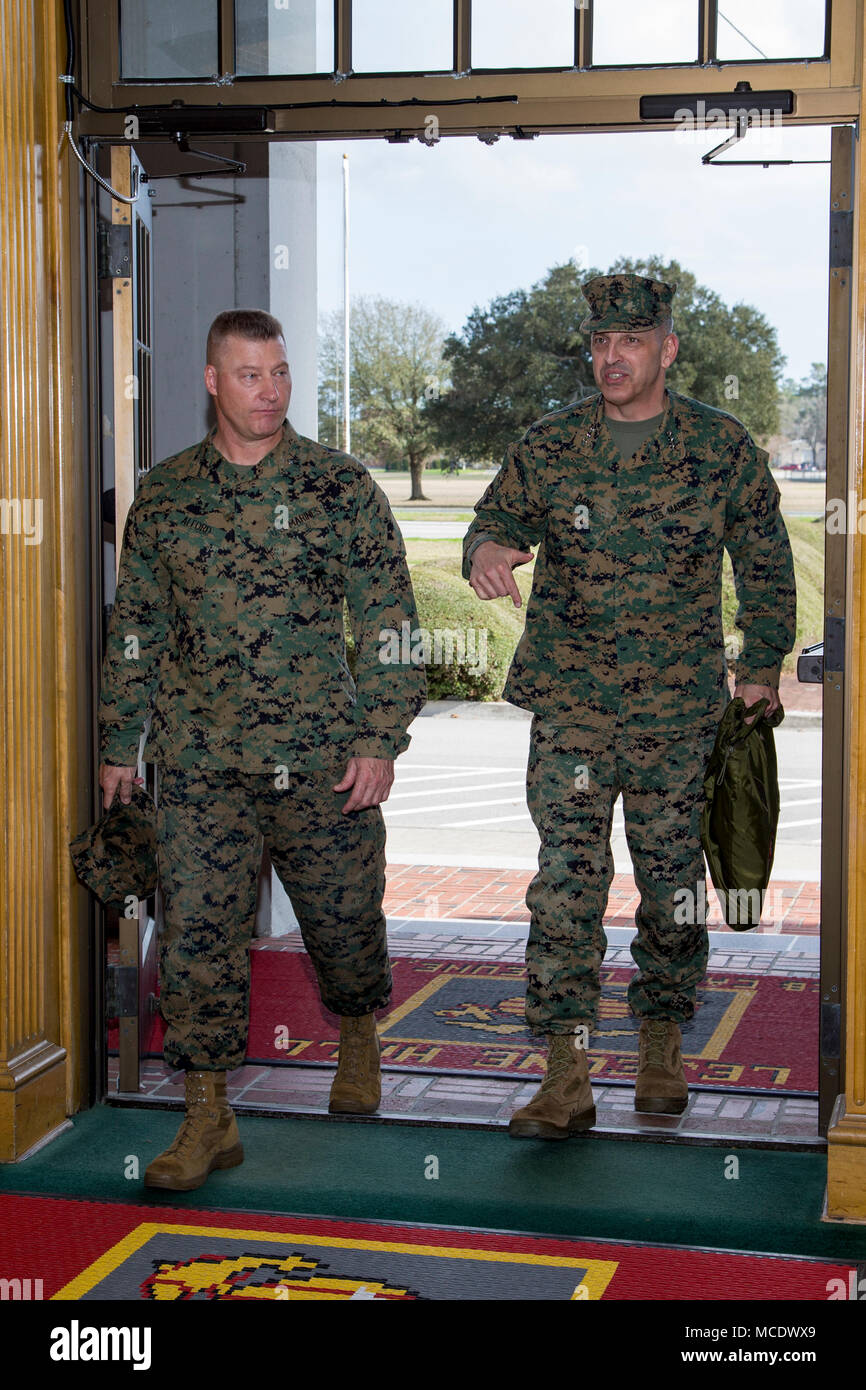 Brig. Gen. Julian D. Alford, left, commanding general, Marine Corps ...