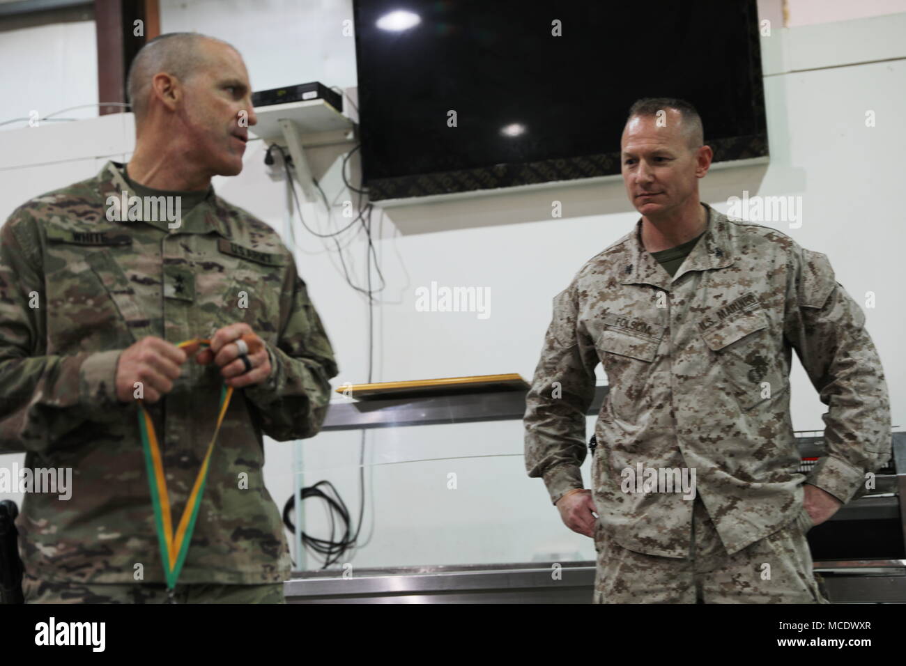 U.S. Army Maj. Gen. Robert White, Commander of Combined Joint Forces ...
