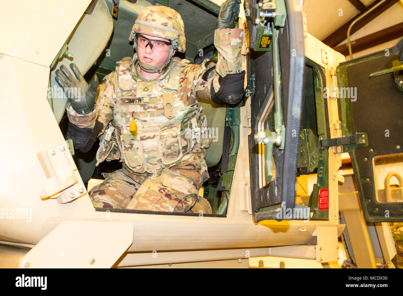 Mississippi Army National Guard Private 1st Class Elizabeth Smith, an ...