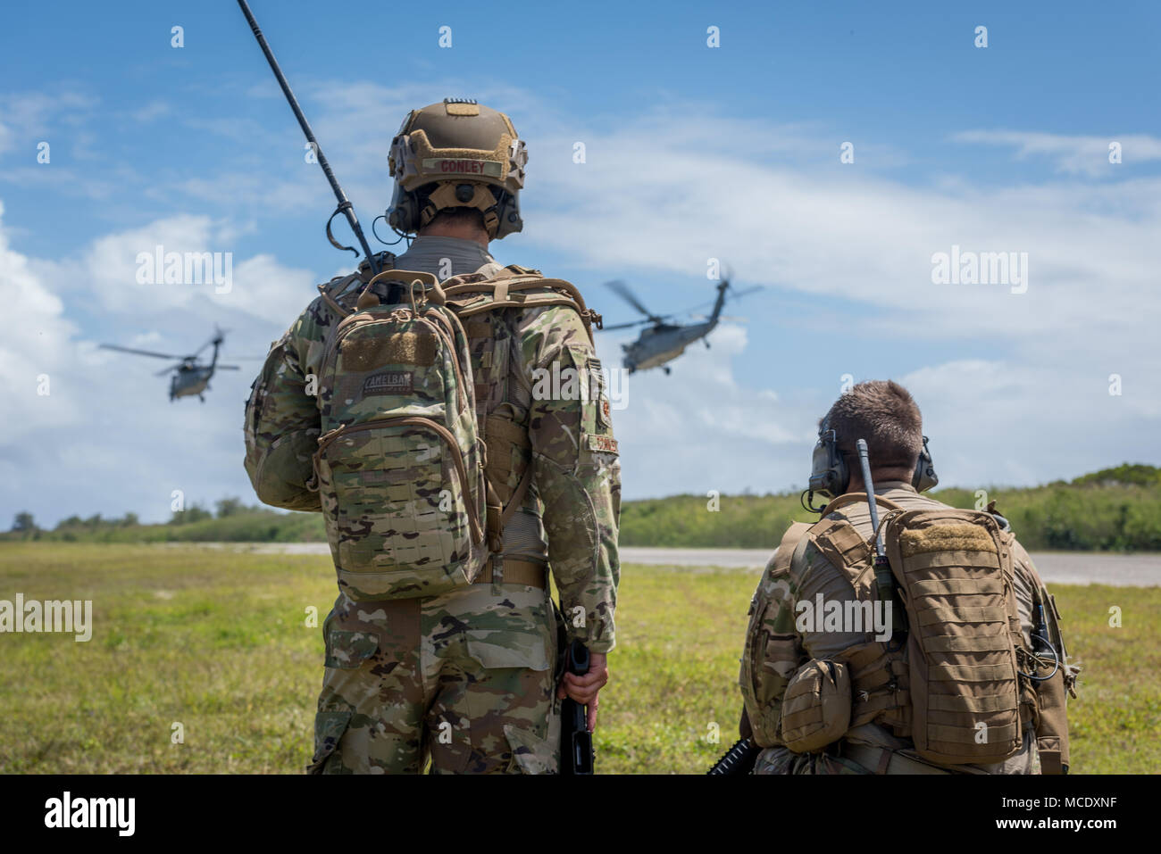 Maj. Sean Conley, 36th Mobility Response Squadron director of staff ...