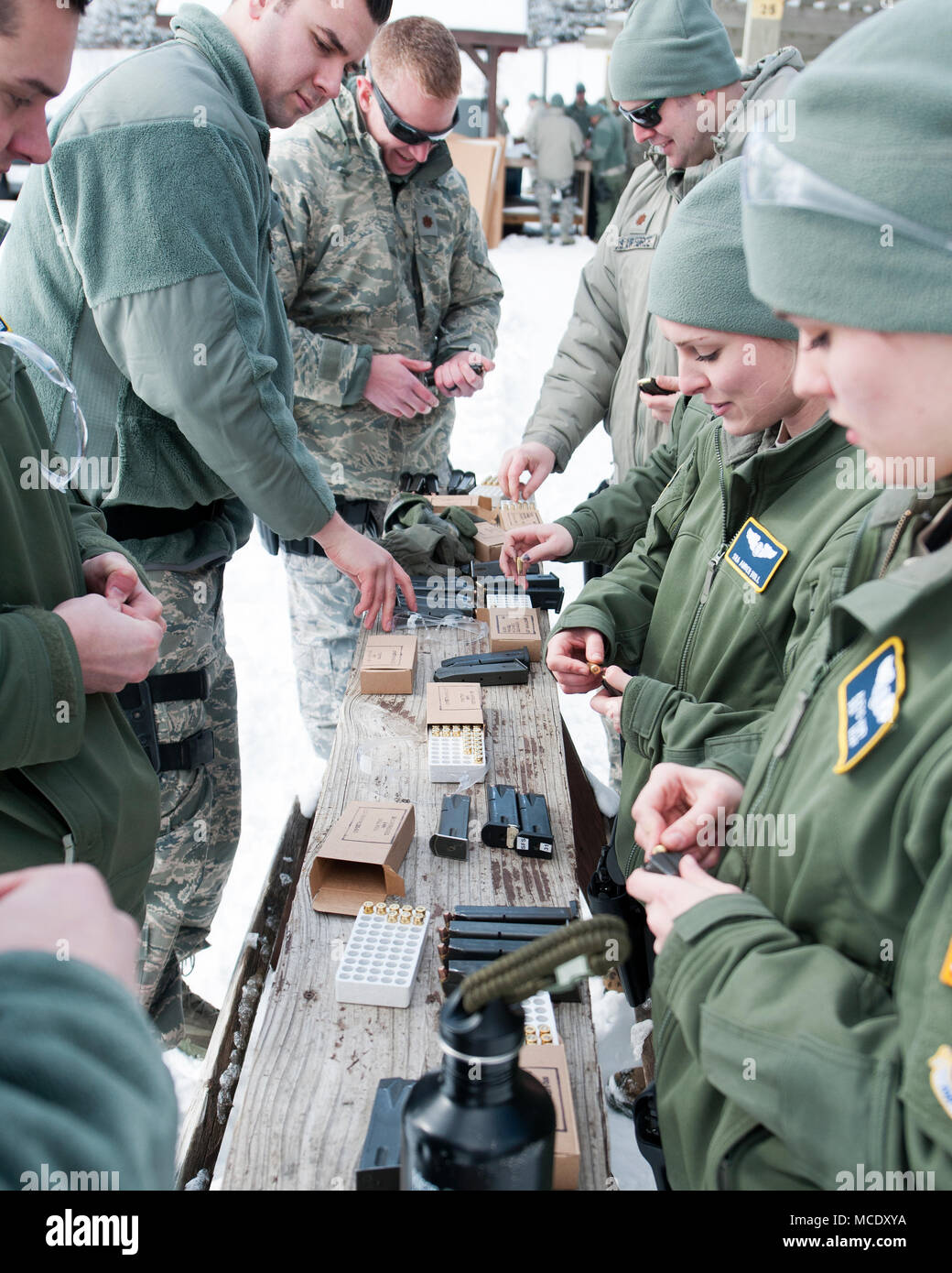 U.S. Air Force Airmen with the 109th Aeromedical Evacuation Squadron ...