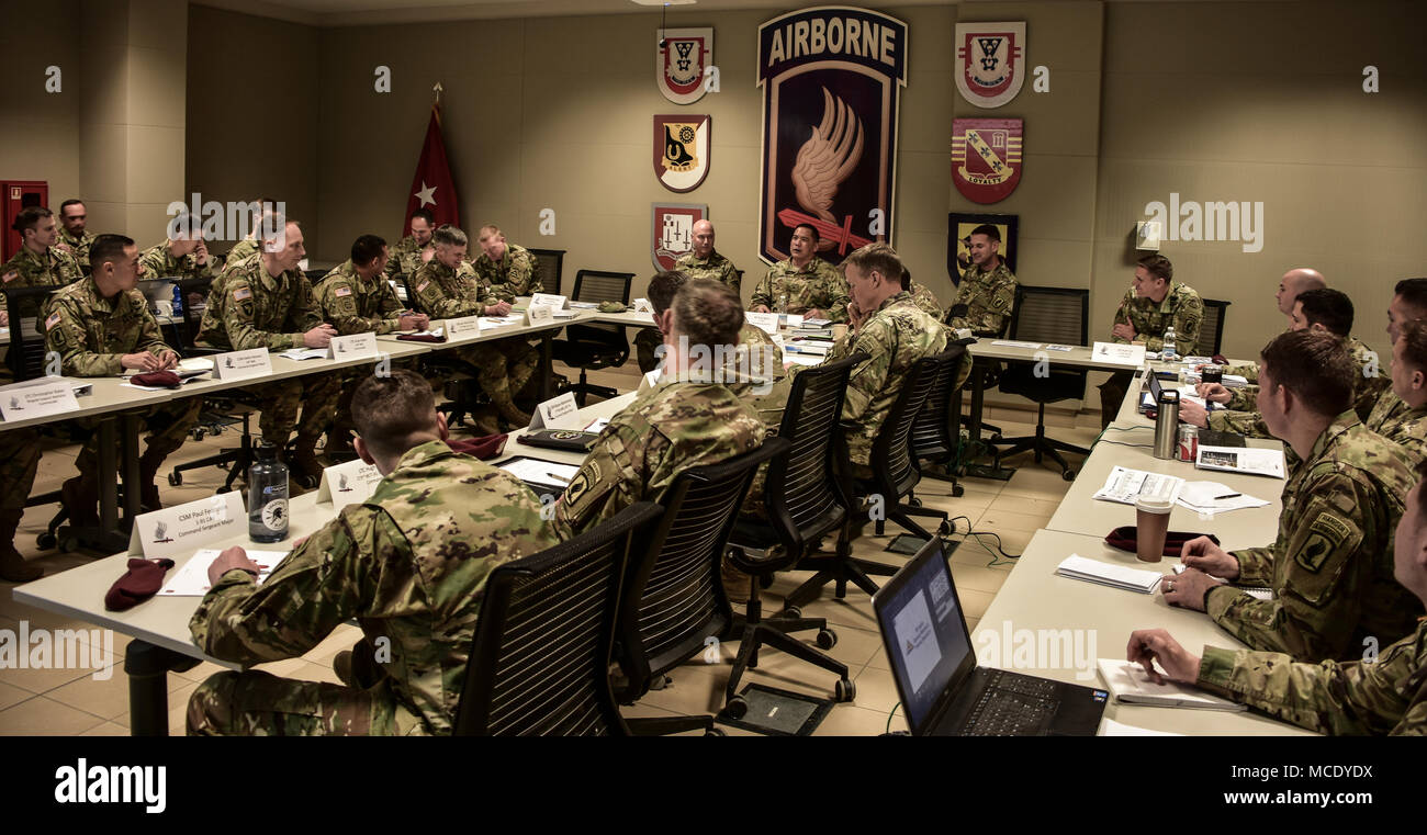 Senior leaders from the 173rd Airborne Brigade discuss training with ...