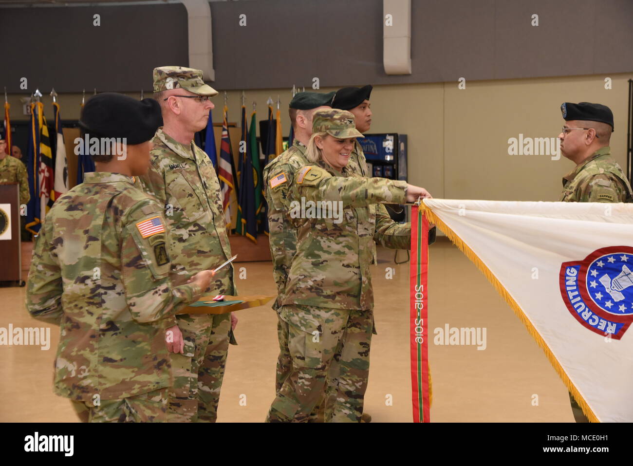 COL Dina S. Wandler, commander of First Recruiting Brigade, presented ...